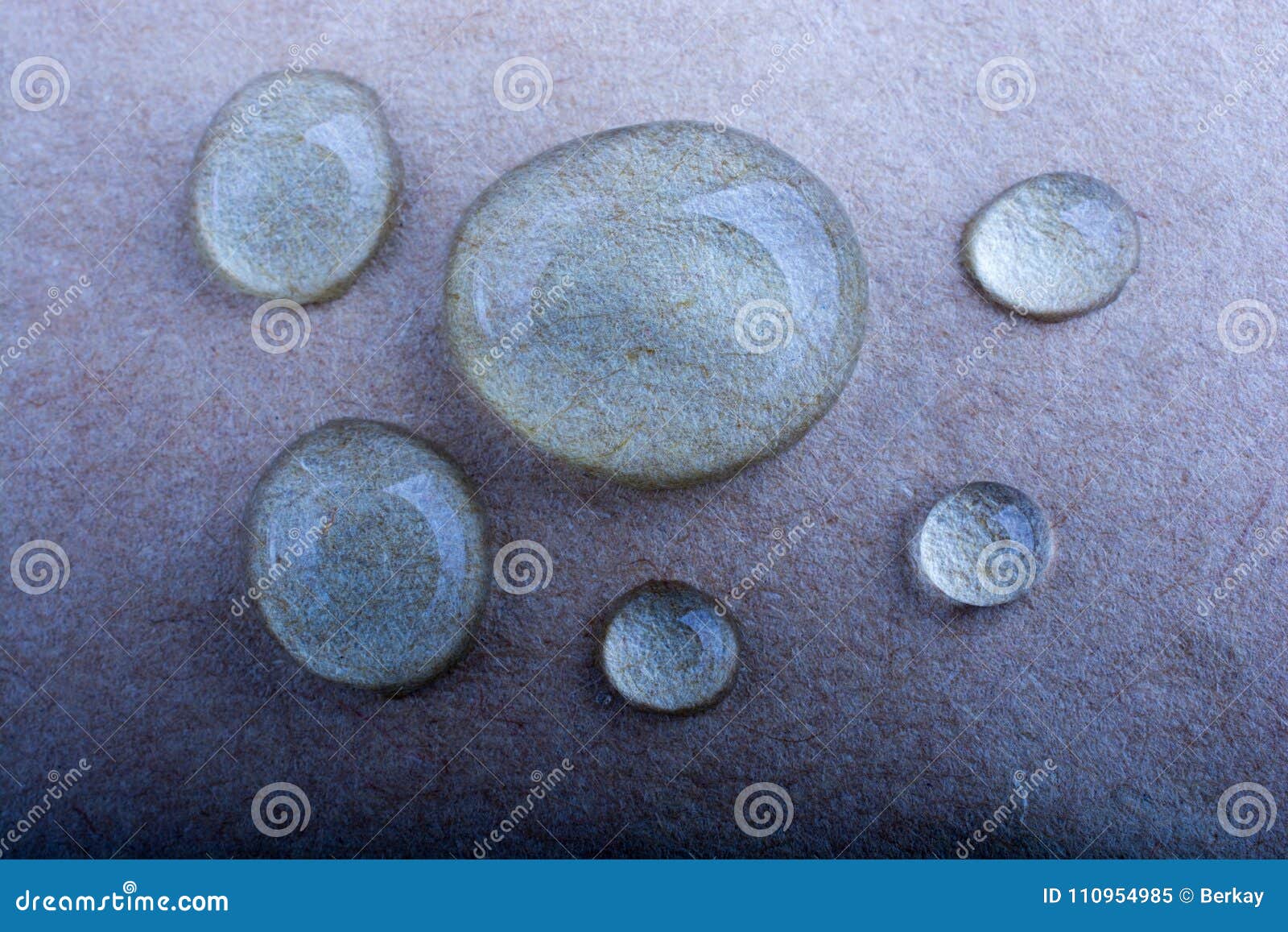 Round Water Drops in Close-up on Background Stock Image - Image of ...