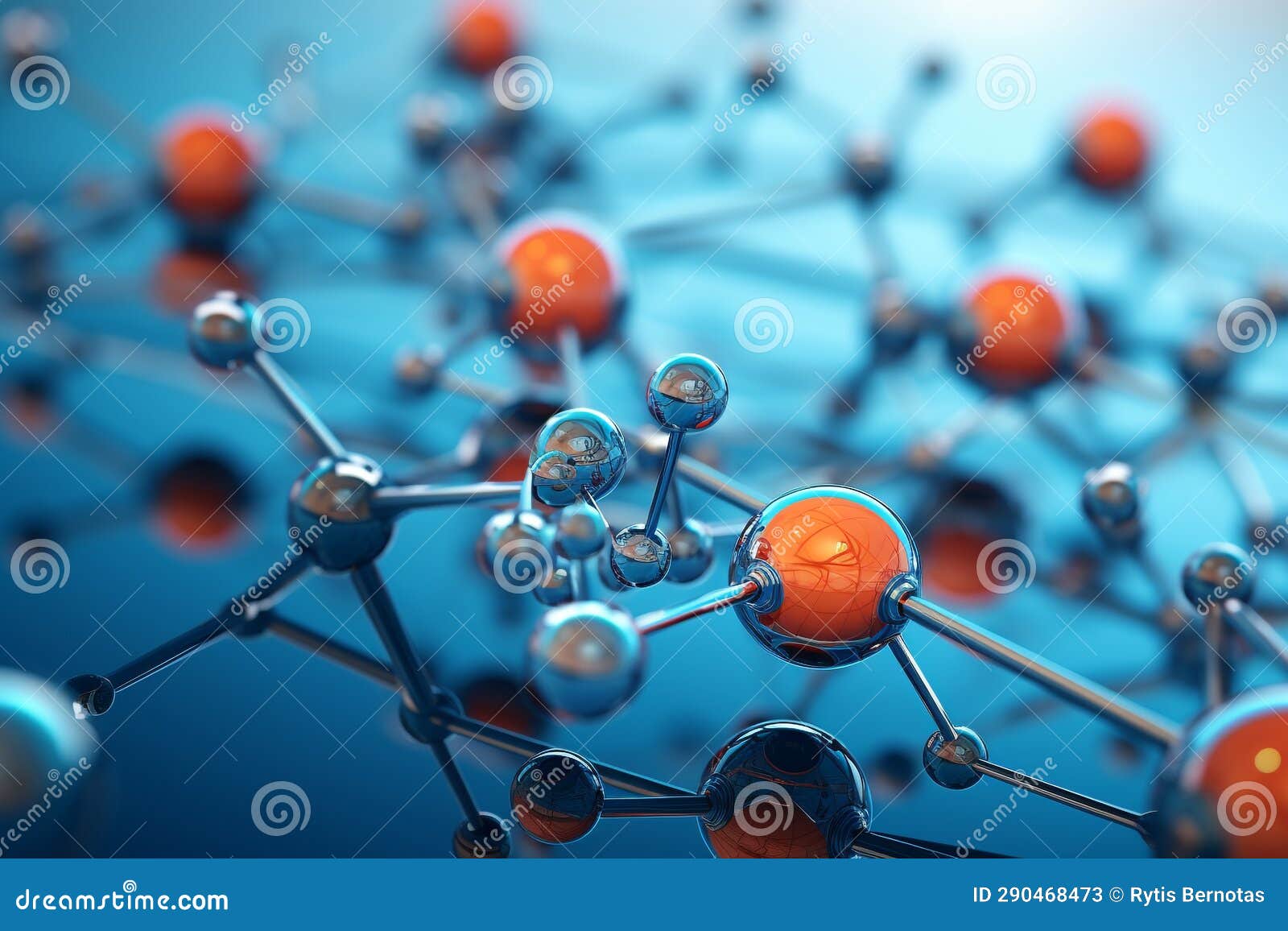 Round Water Molecules Connected with Each Other. Generative AI Stock ...