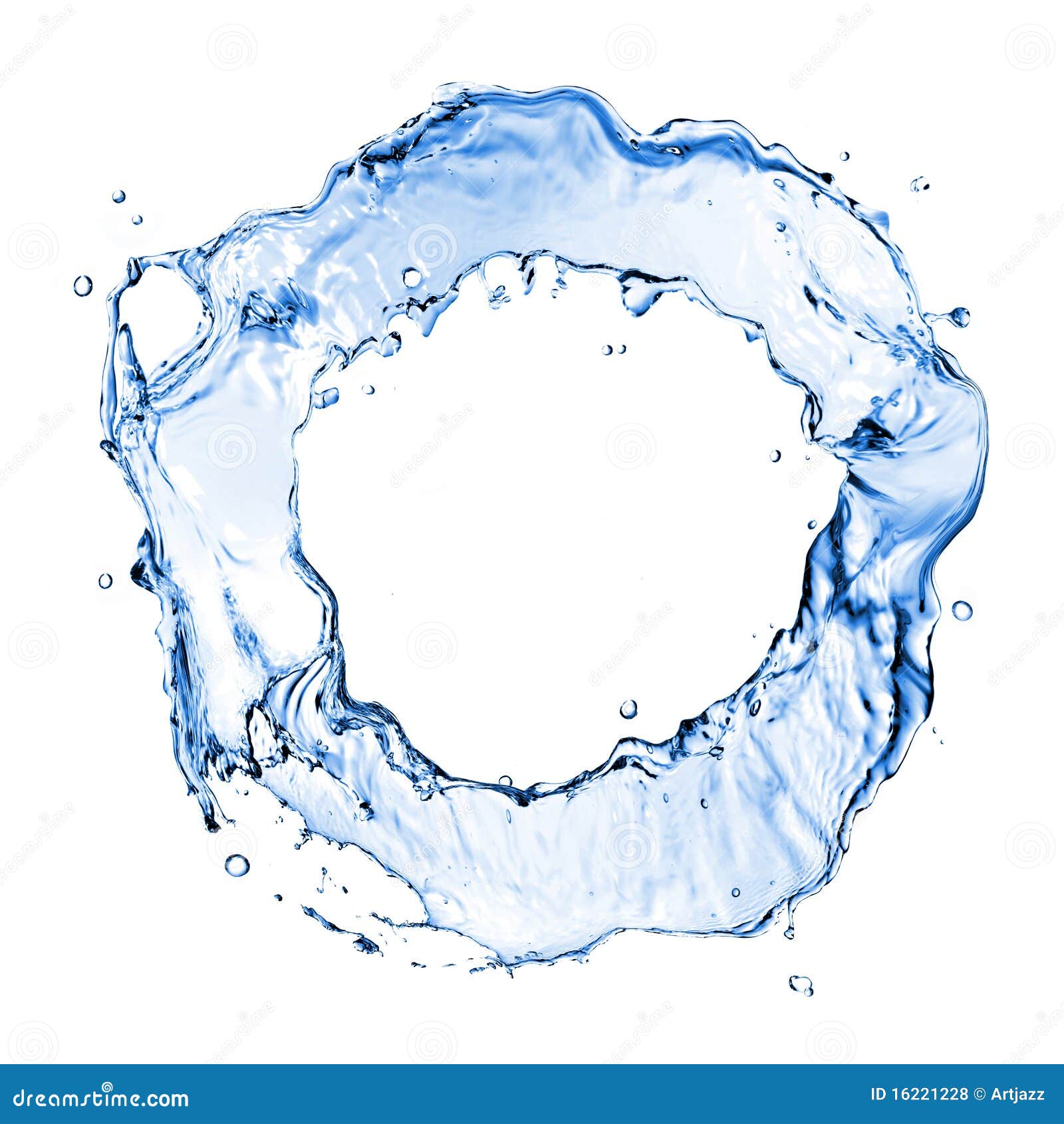 Round Water Splash Isolated Stock Photo - Image of abstract, round ...