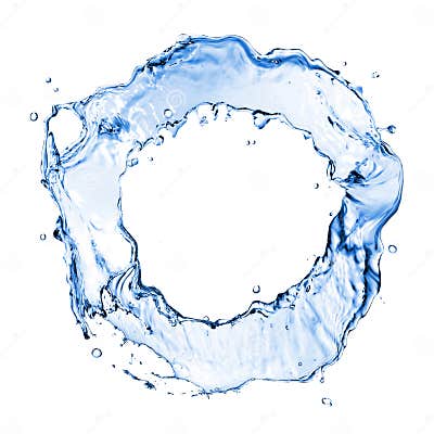 Round Water Splash Isolated Stock Photo - Image of abstract, round ...