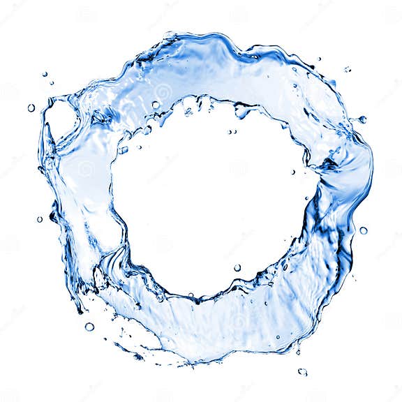 Round Water Splash Isolated Stock Photo - Image of abstract, round ...