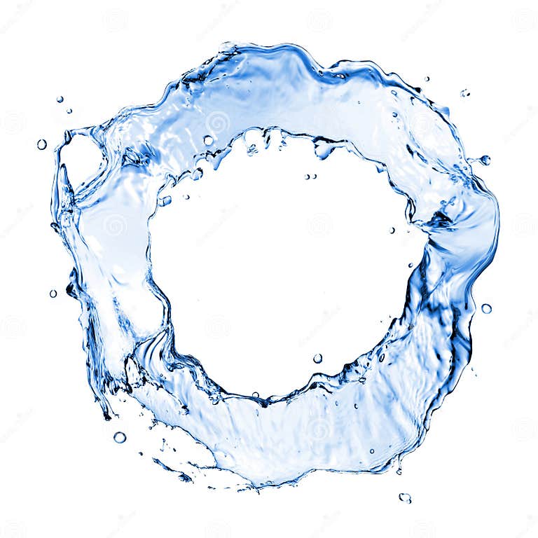 Round Water Splash Isolated Stock Photo - Image of abstract, round ...