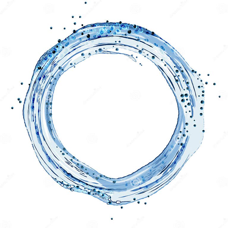 Round water splash stock vector. Illustration of transparent - 97397433