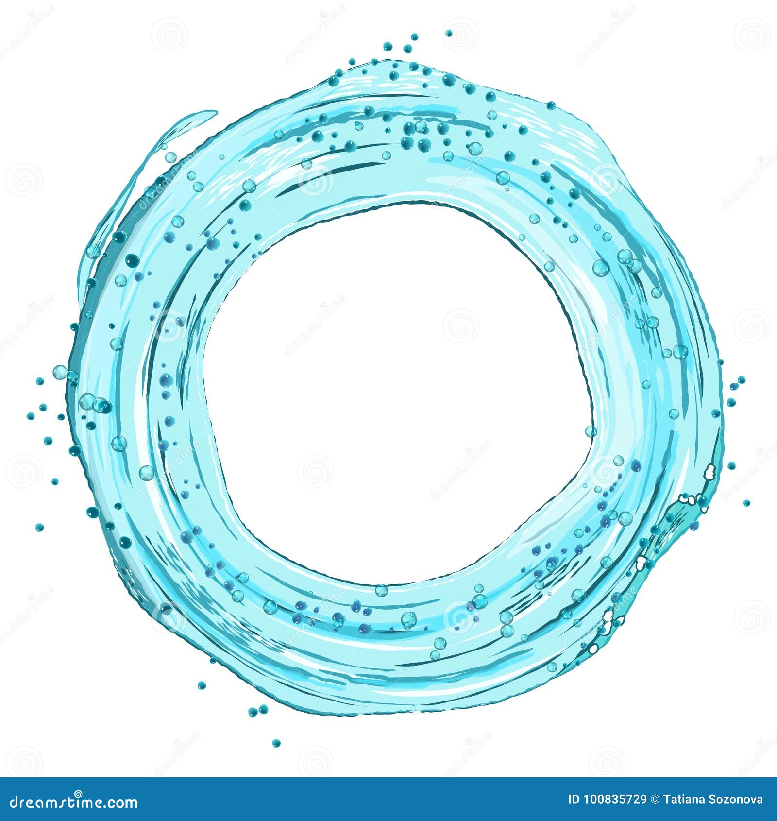 Round water splash stock illustration. Illustration of drink - 100835729