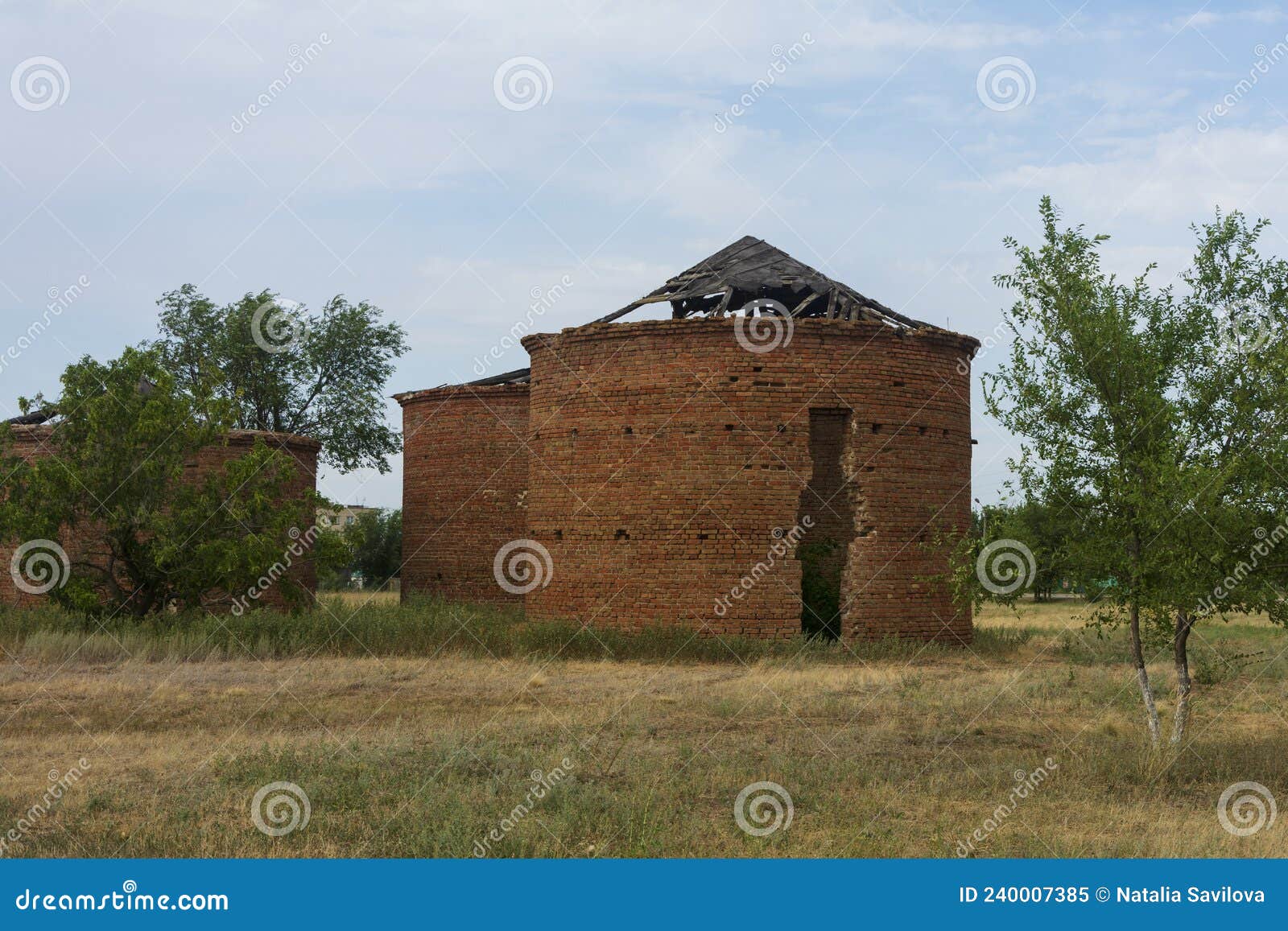 Round Water Tower Building. Old Engineering Building of the Last ...