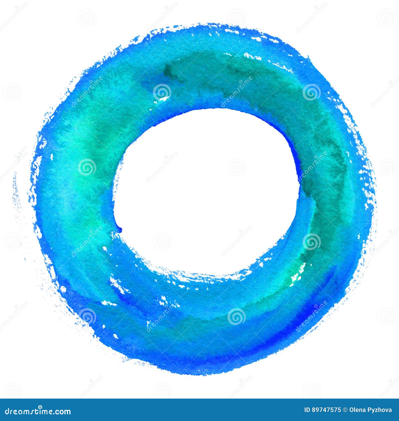 Round Watercolor Frame, Circle Shape Form . Stock Illustration ...