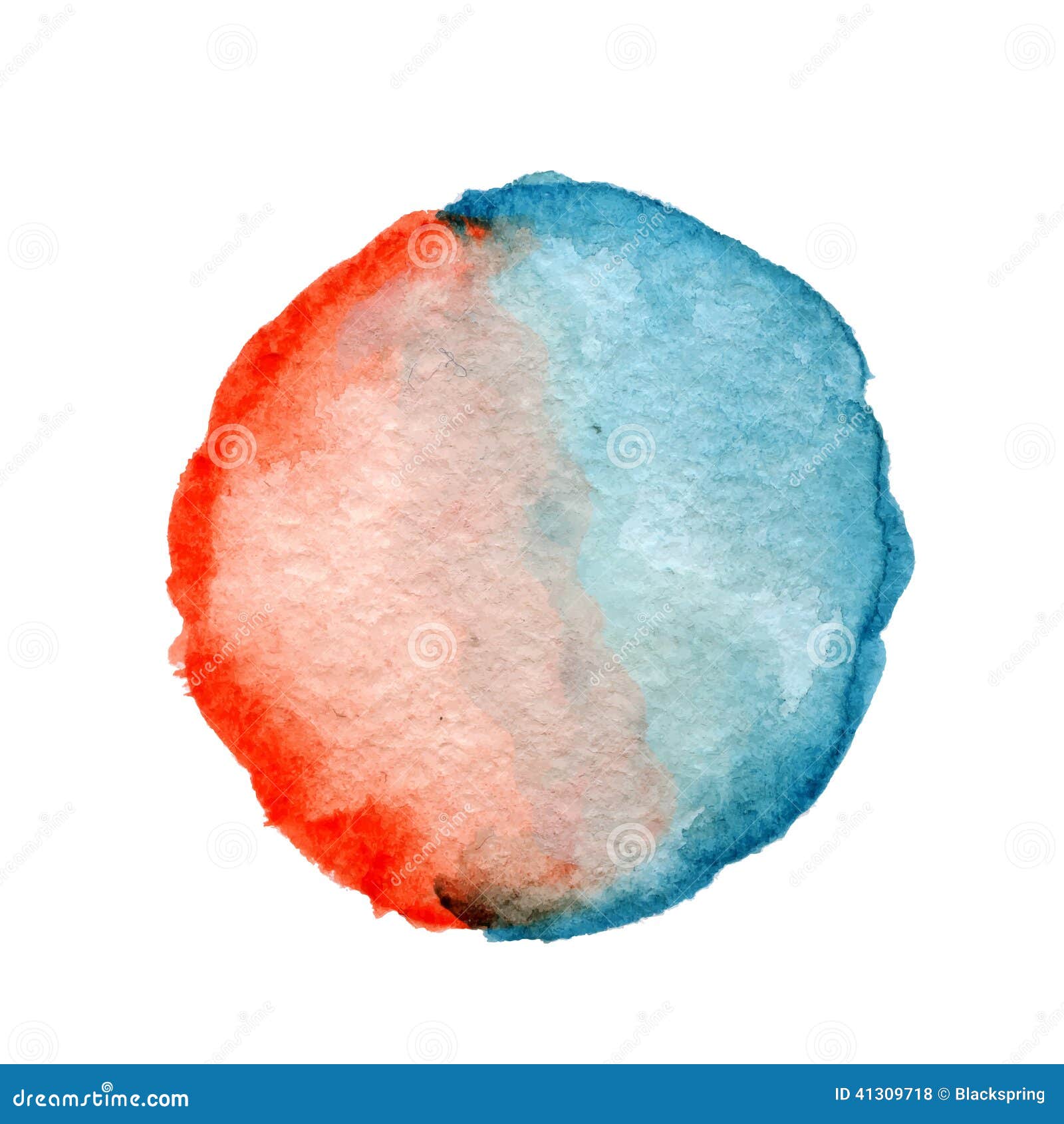 Round watercolor spot stock vector. Illustration of color - 41309718