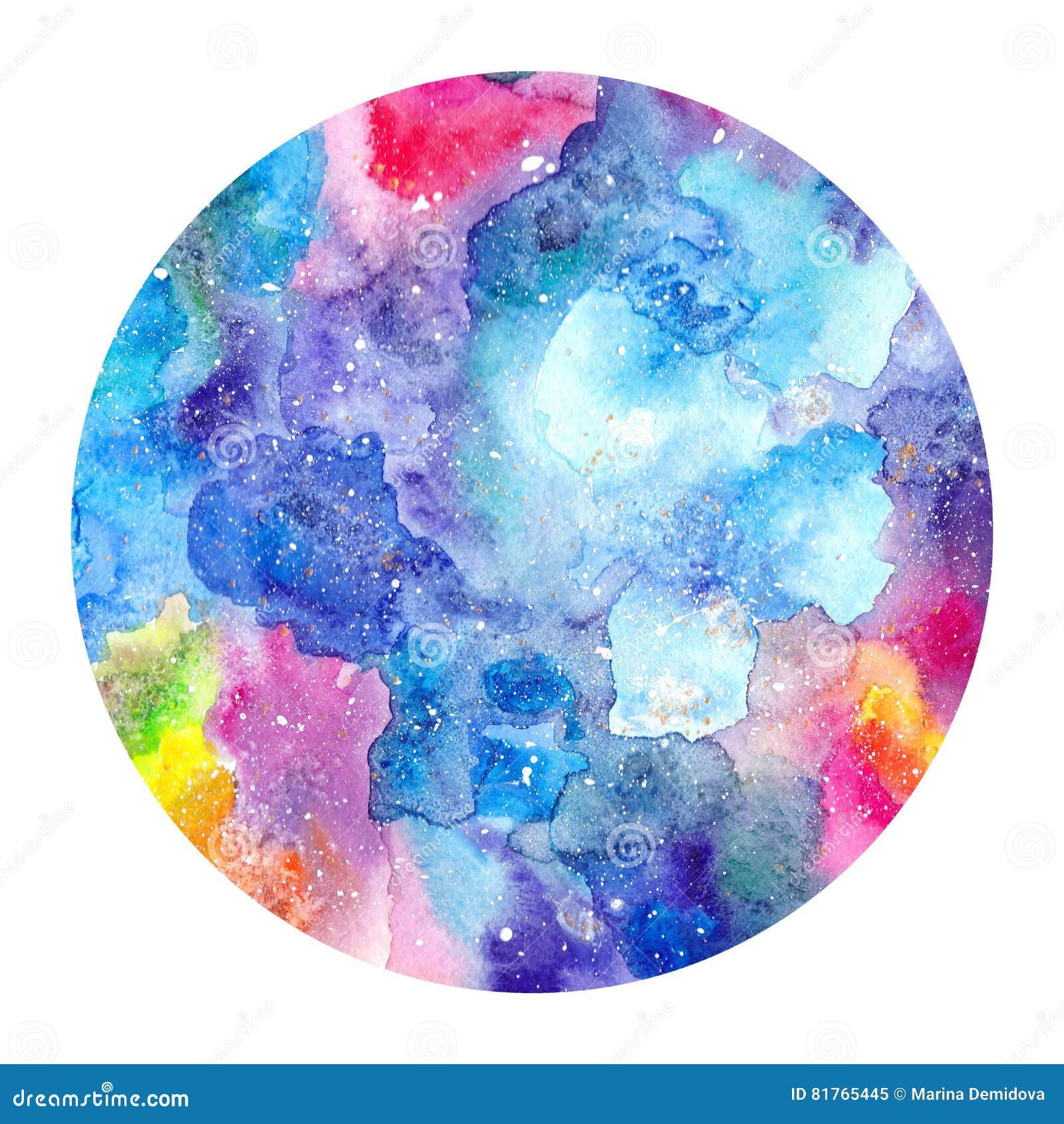 Round watercolor texture stock illustration. Illustration of isolated ...