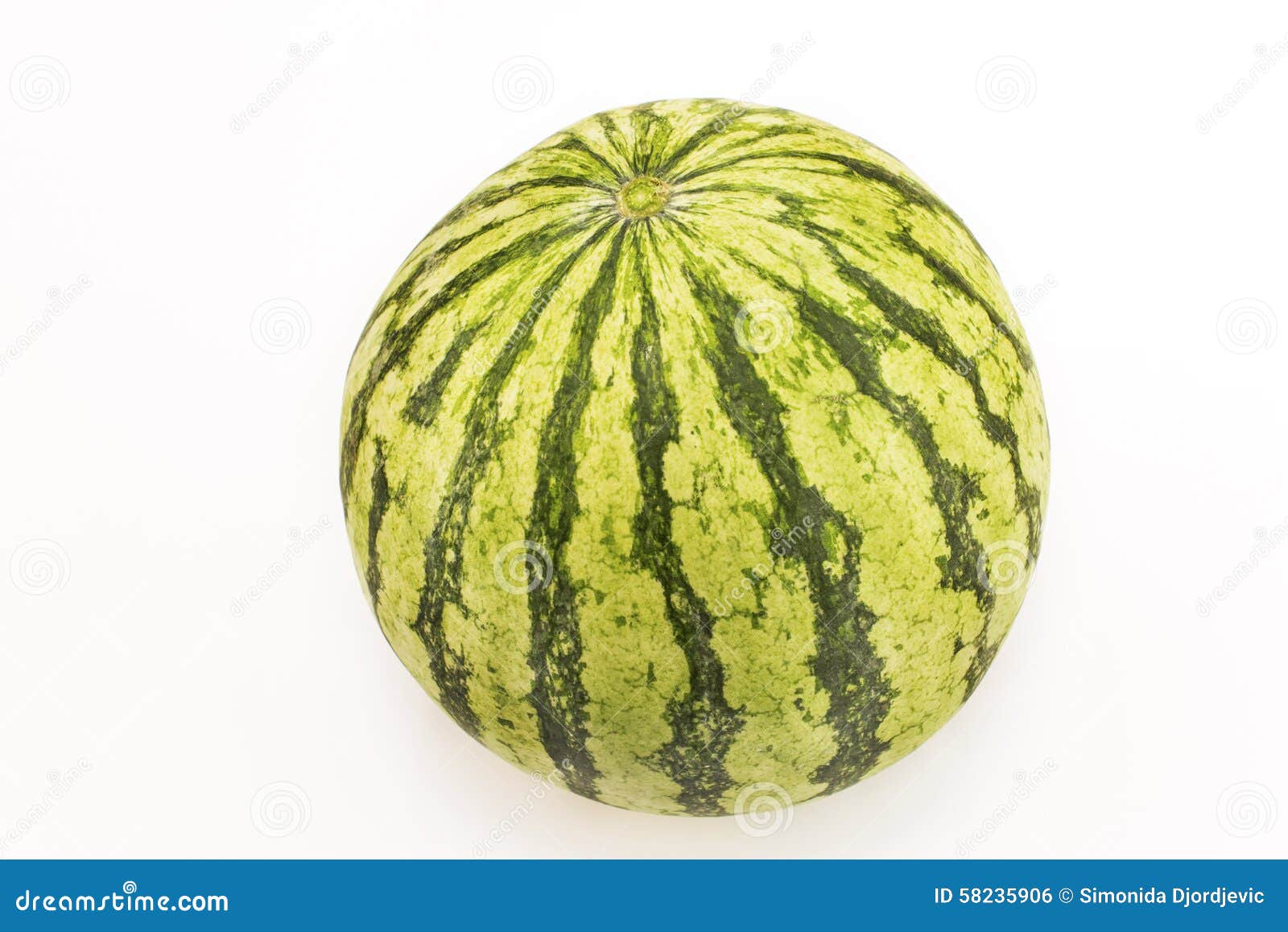 Round Watermelon, Isolated on White Stock Photo - Image of juicy ...