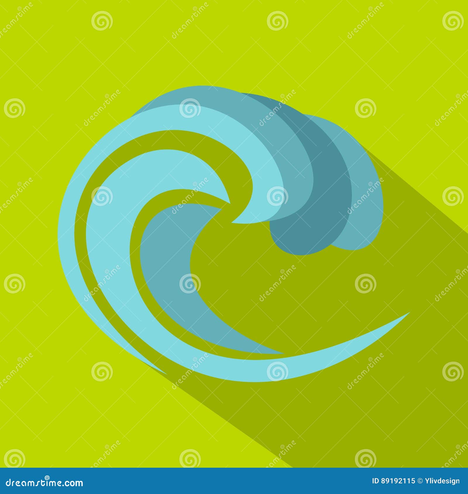 Round Wave Icon, Cartoon Style Stock Vector - Illustration of splash ...