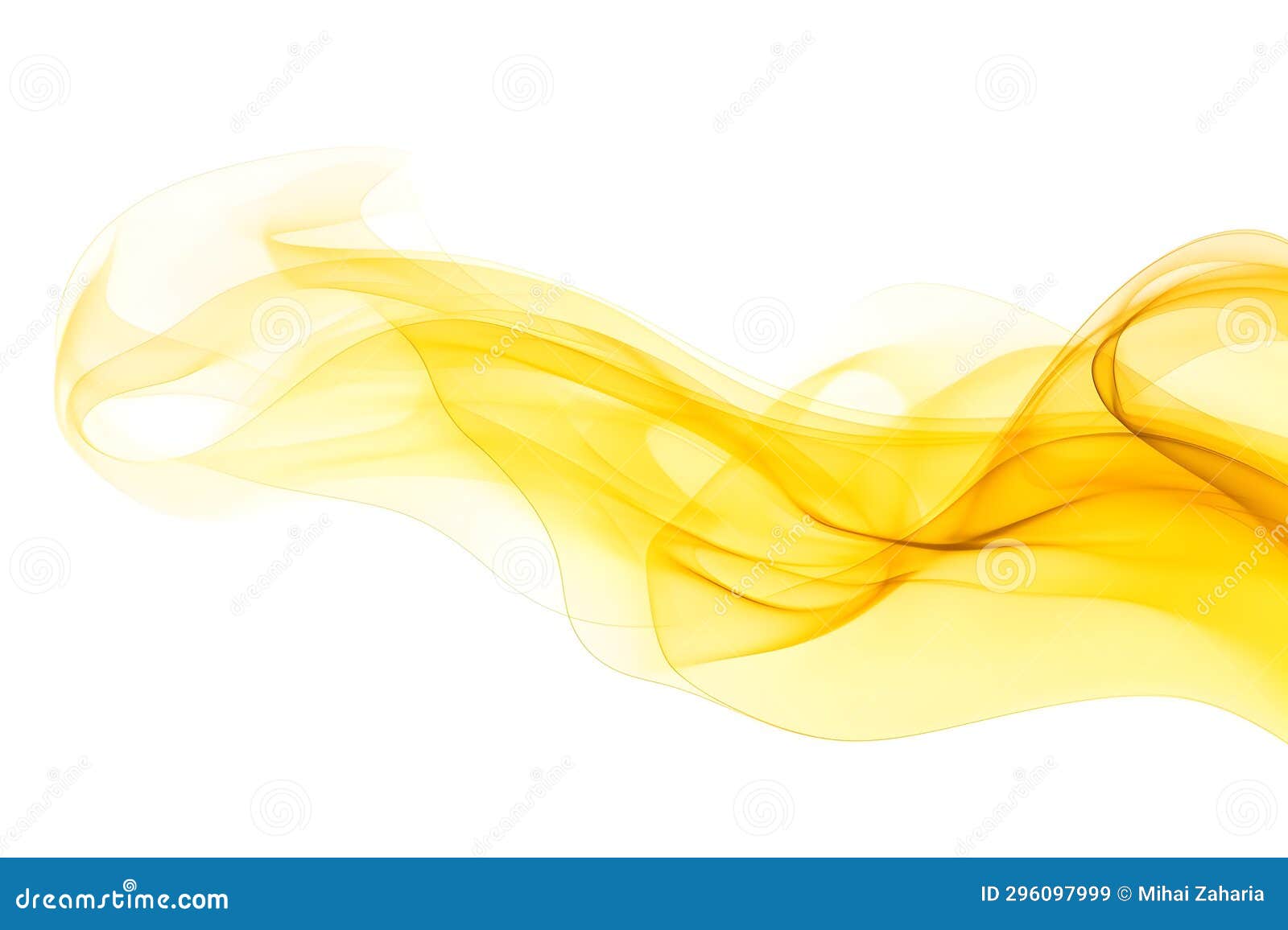 Round Wavy Yellow Smoke Isolated on White Background. Generative AI ...