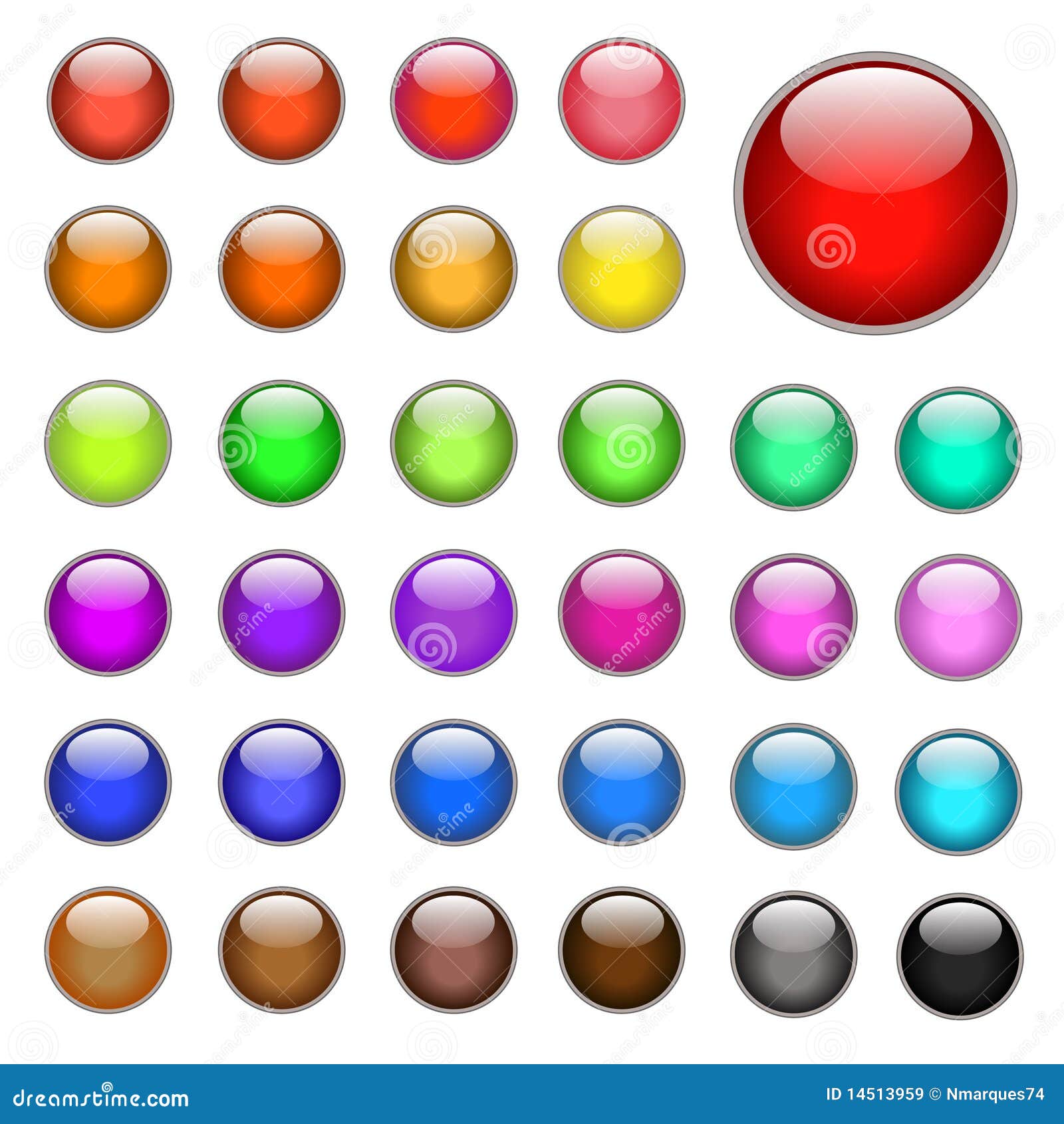 Round Web Buttons stock vector. Illustration of style - 14513959