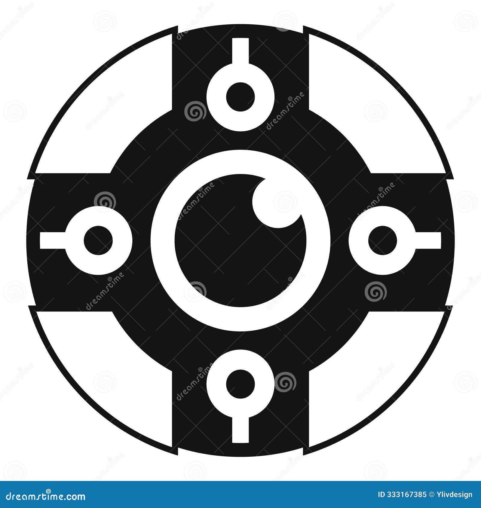 Round Web Camera Watching You Icon Simple Style Stock Illustration ...