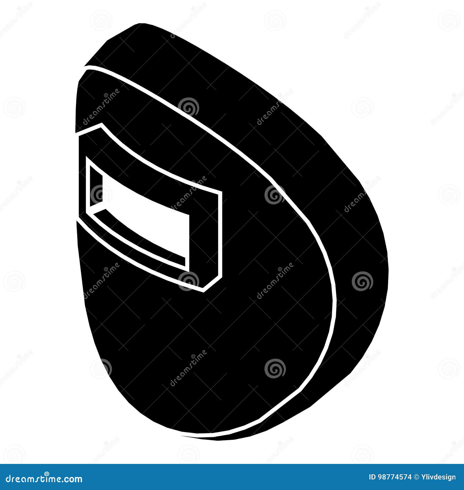 Round Welding Mask Icon, Simple Black Style Stock Vector - Illustration ...