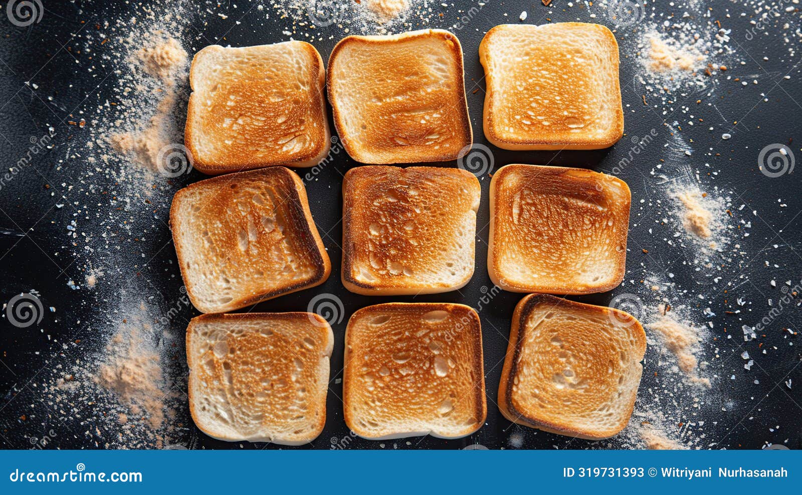 Round Well Toasted Bread Lying . Generative Ai Stock Illustration ...