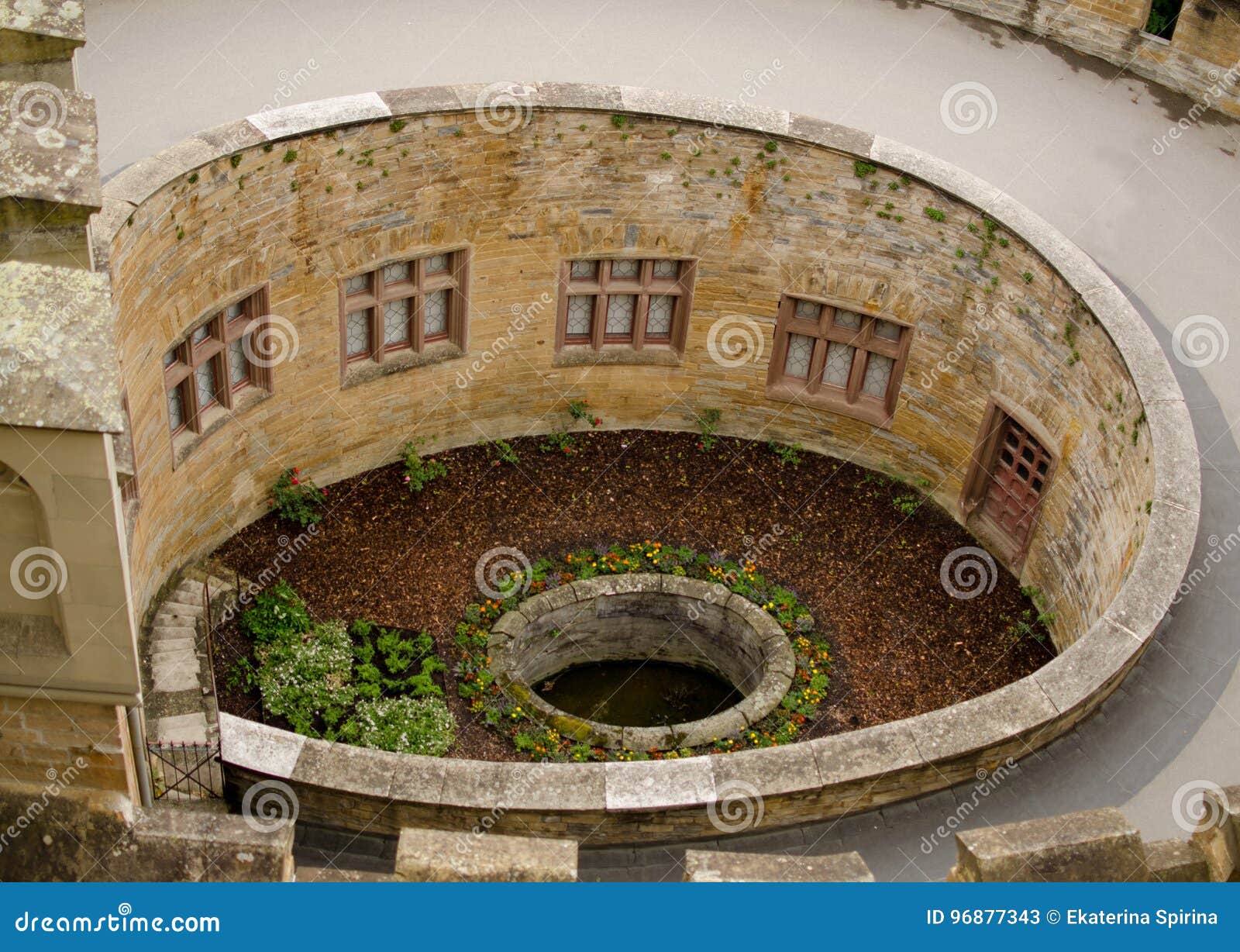 Round Well and Wall of Castle Hohenzollern Stock Image - Image of ...