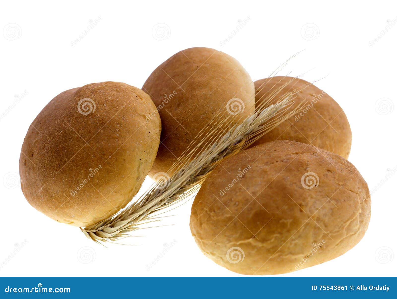 Round wheat bread stock image. Image of loaf, baguette - 75543861