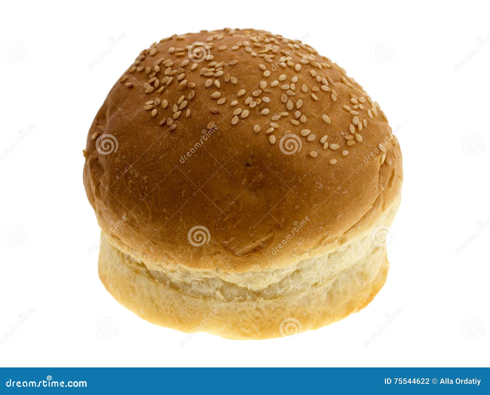 Round wheat bread stock photo. Image of food, white, baked - 75544622