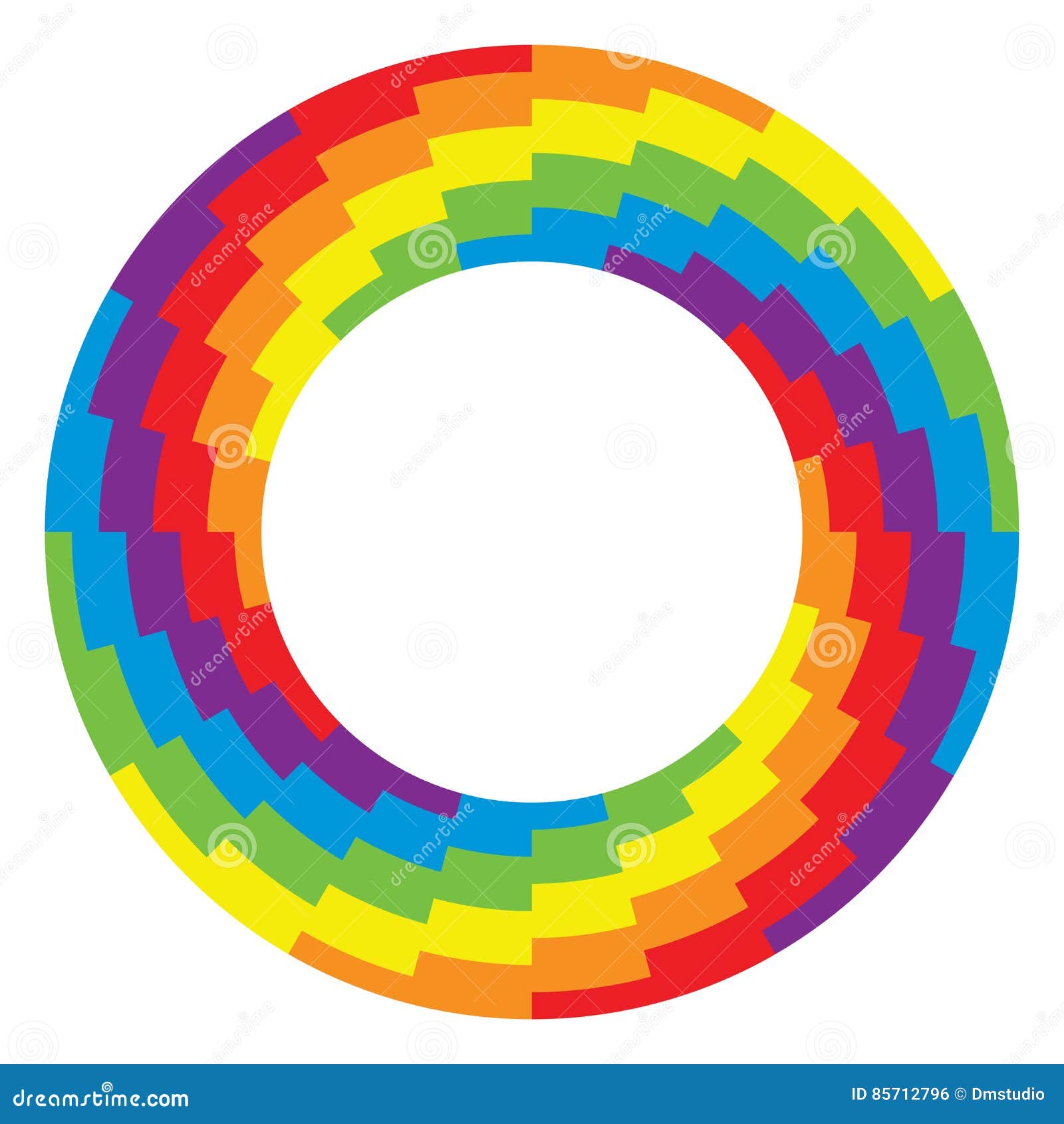 Round Wheel Circle with Rainbow Colors, Vector Stock Vector ...
