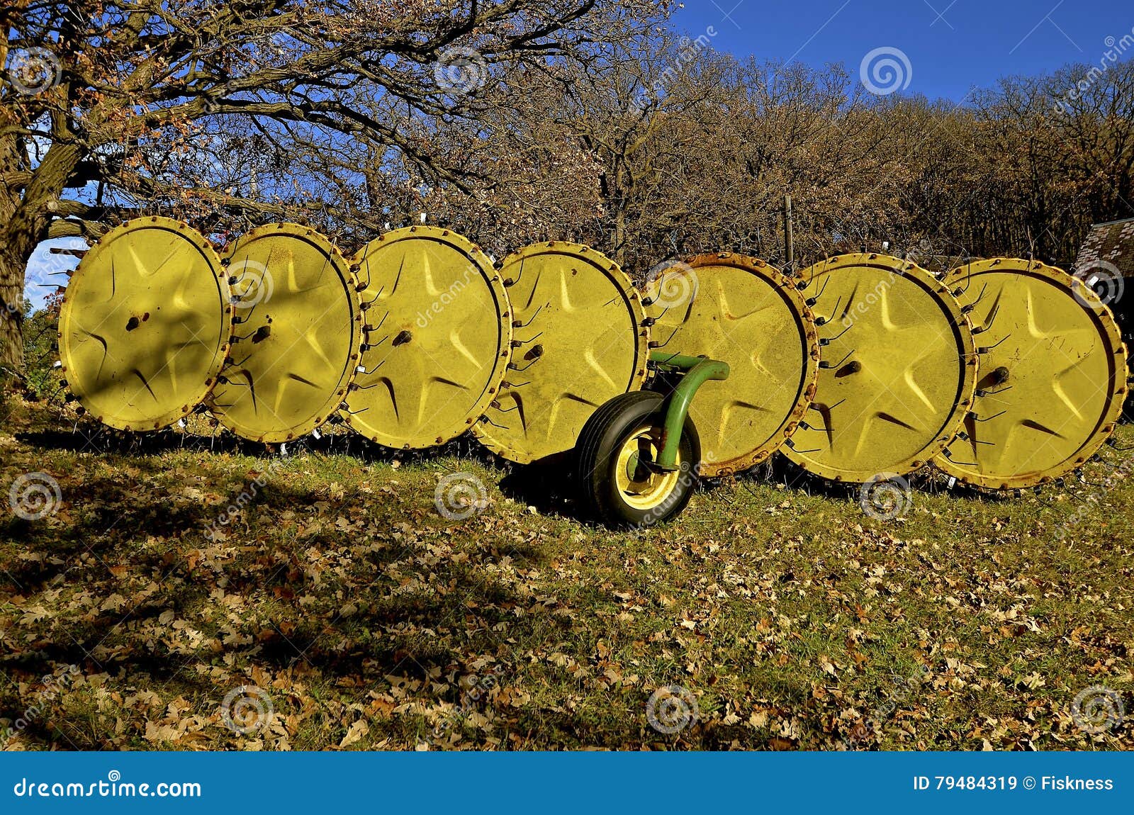 Round wheels a wheel rake stock image. Image of wheel - 79484319