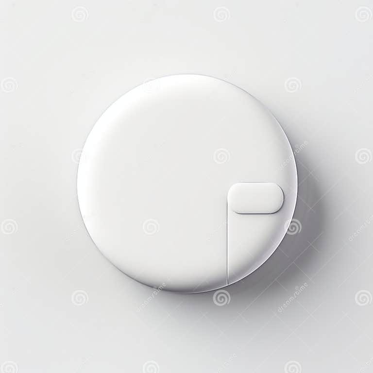 Round White Button for Versatile Design Projects, Call To Action ...