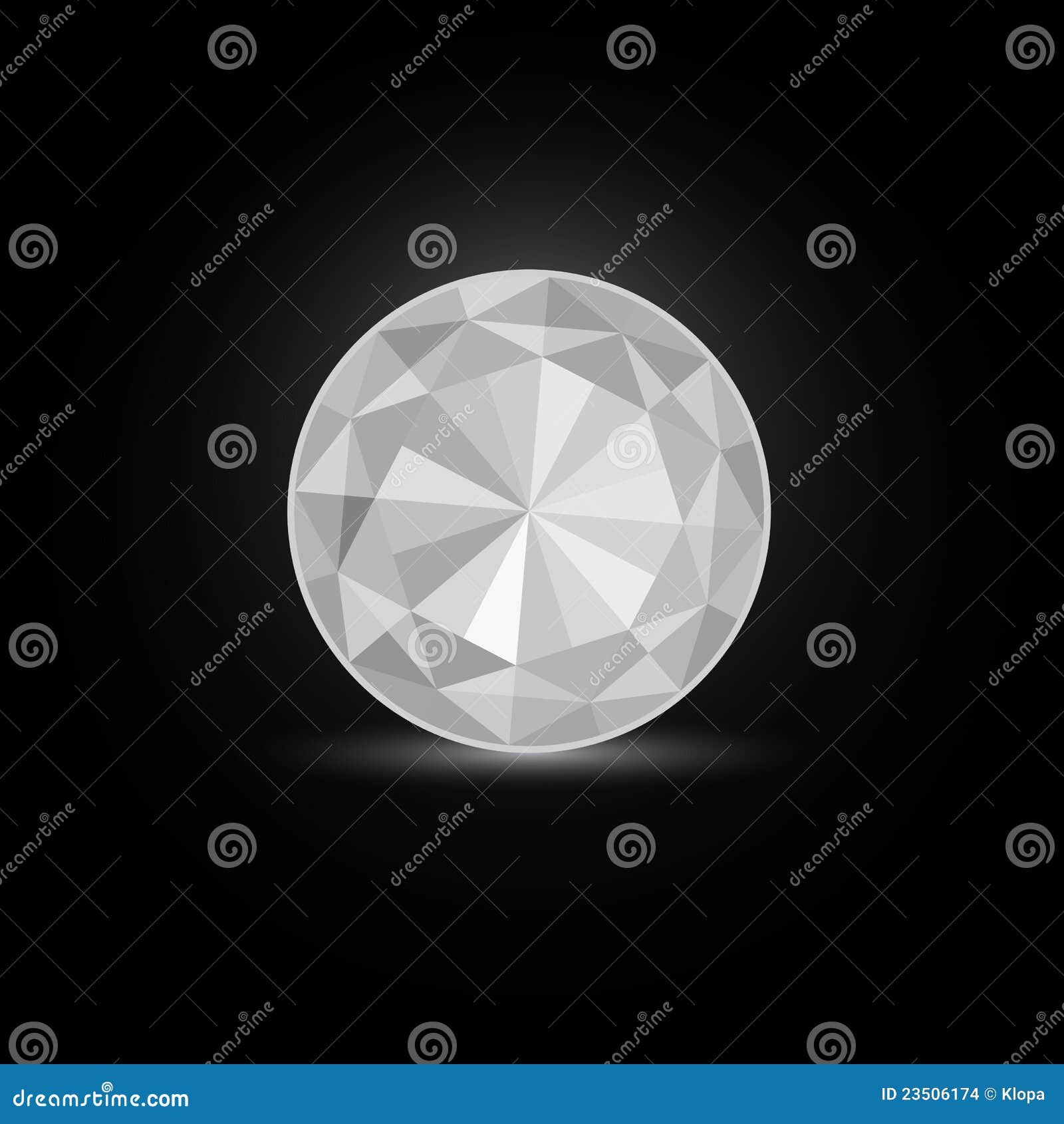 Round White Diamond Stone stock vector. Illustration of gemstone - 23506174