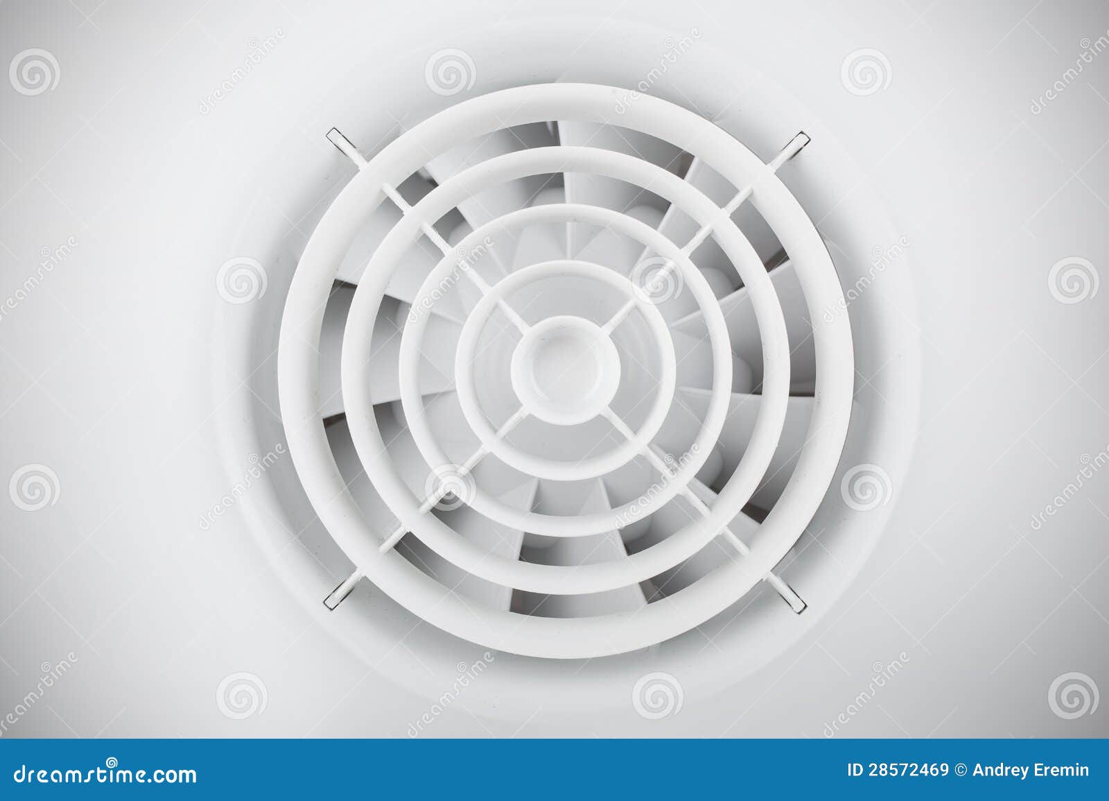 Round White Plastic Air Fan Stock Image - Image of plastic, electronics ...