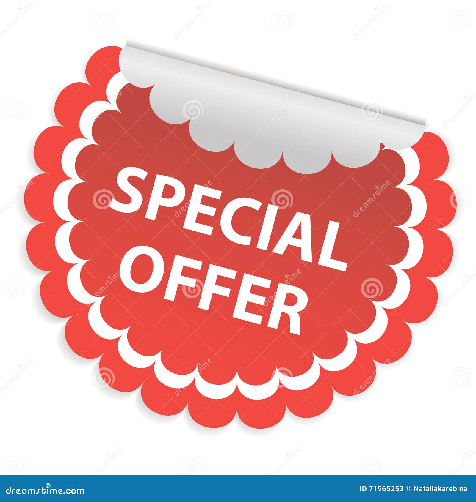 Round White Sticker for Special Offer. a Special Offer Sign Stock ...