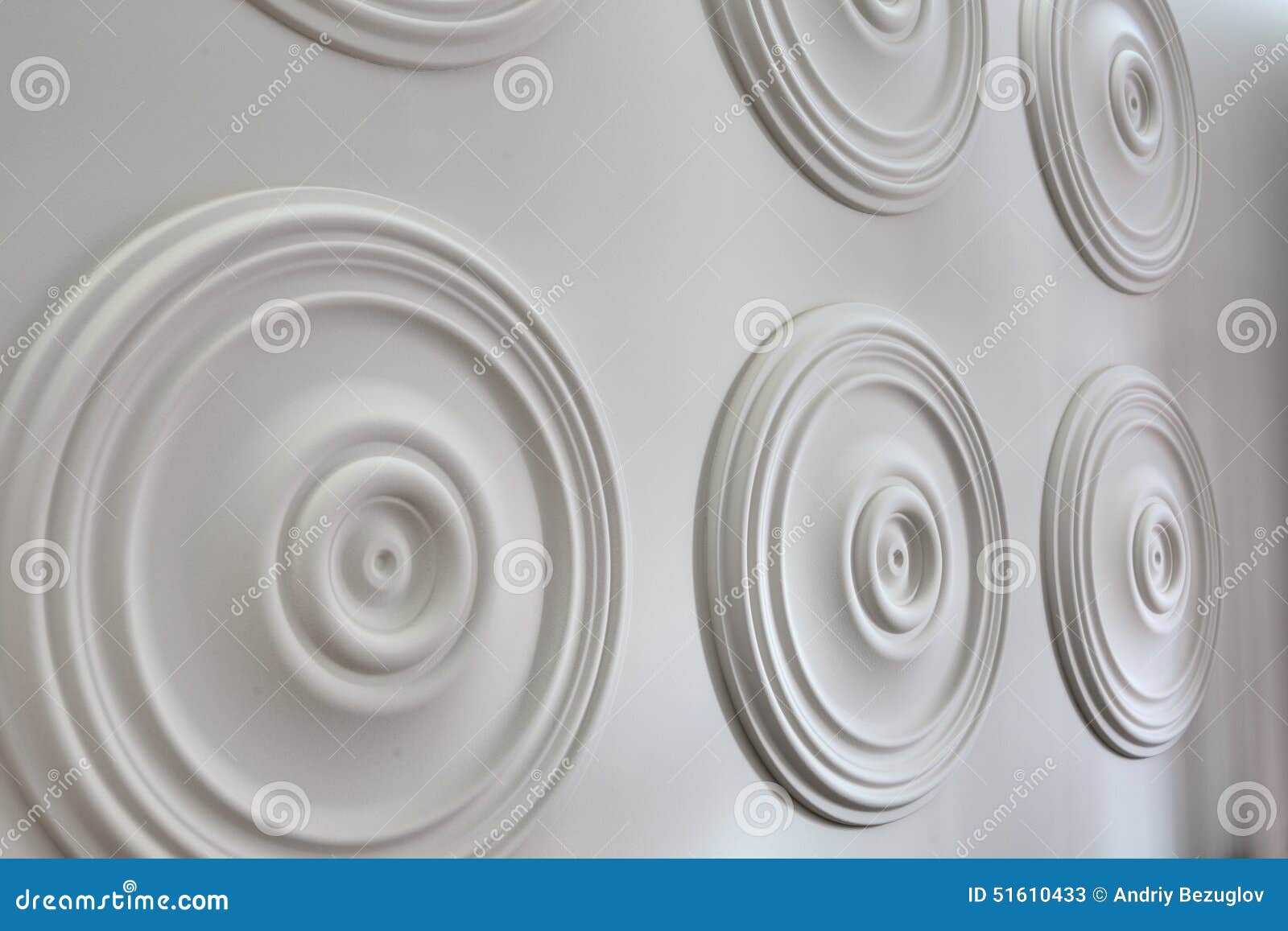 Round White Stucco on the Wall Stock Image - Image of concrete ...