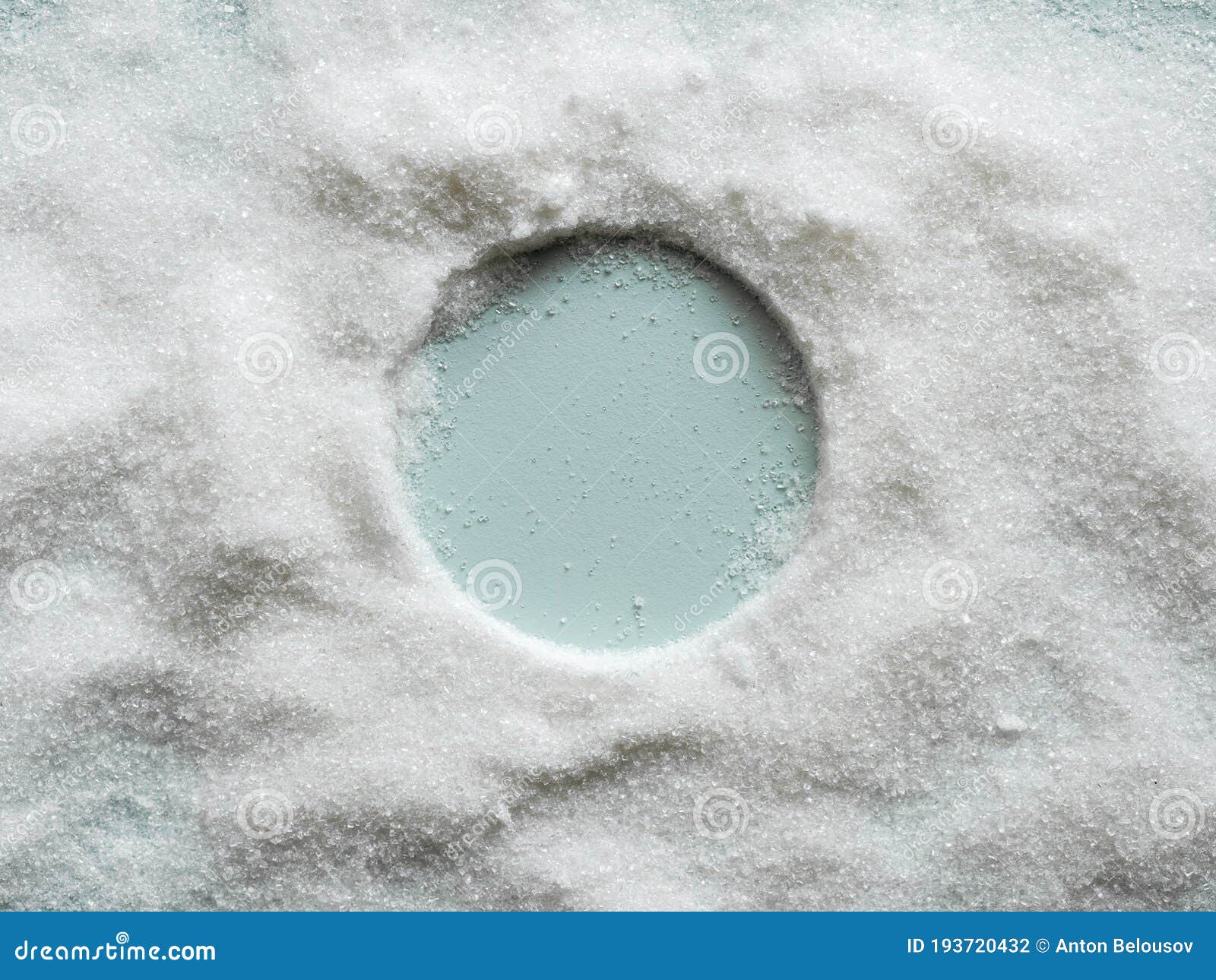 Round White Sugar Frame. Sweet Background. Copy Space Stock Photo ...