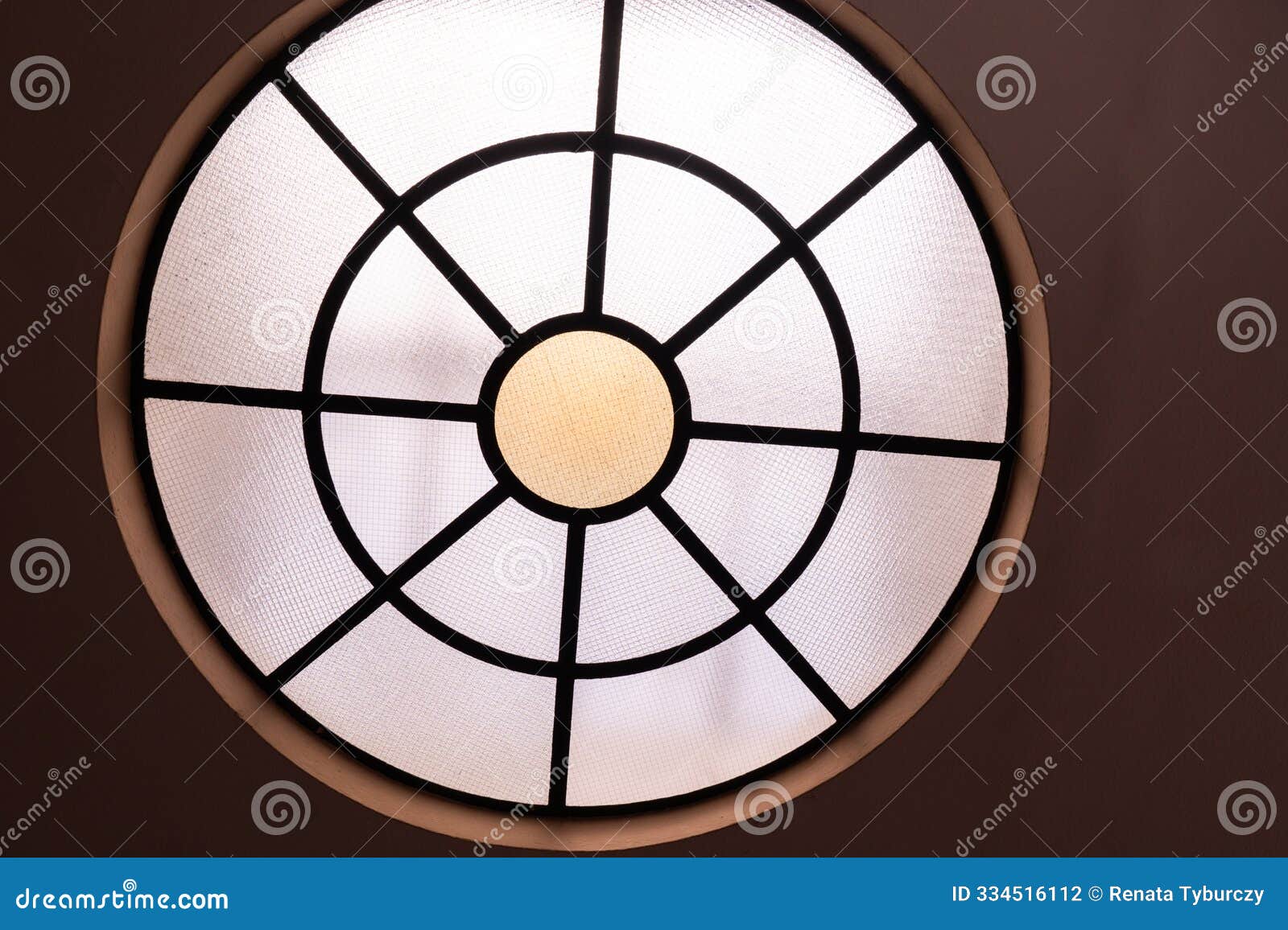 Round Window Ceiling Skylight or Pendant Lamp Stock Photo - Image of ...