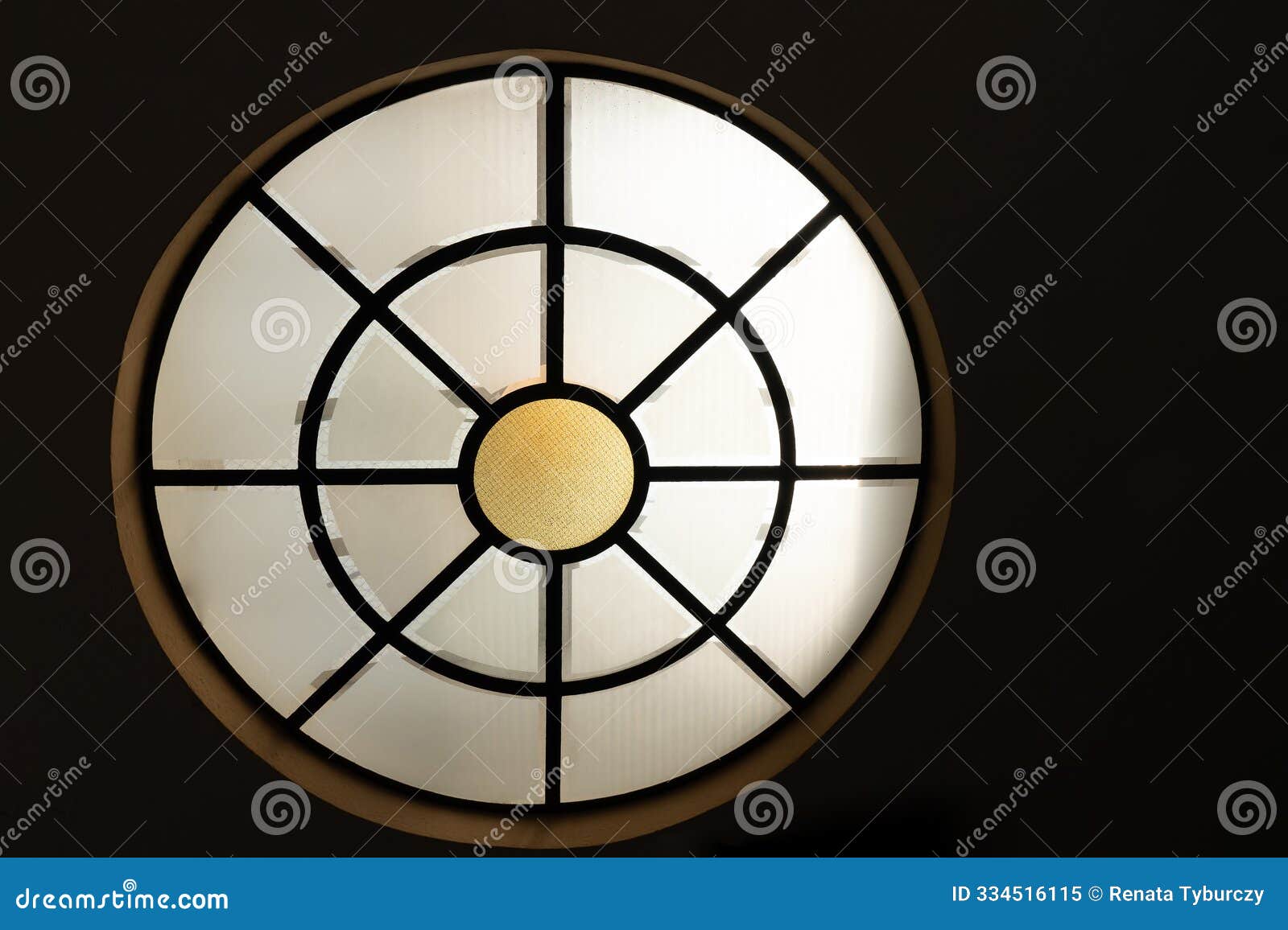 Round Window Ceiling Skylight or Pendant Lamp Stock Image - Image of ...