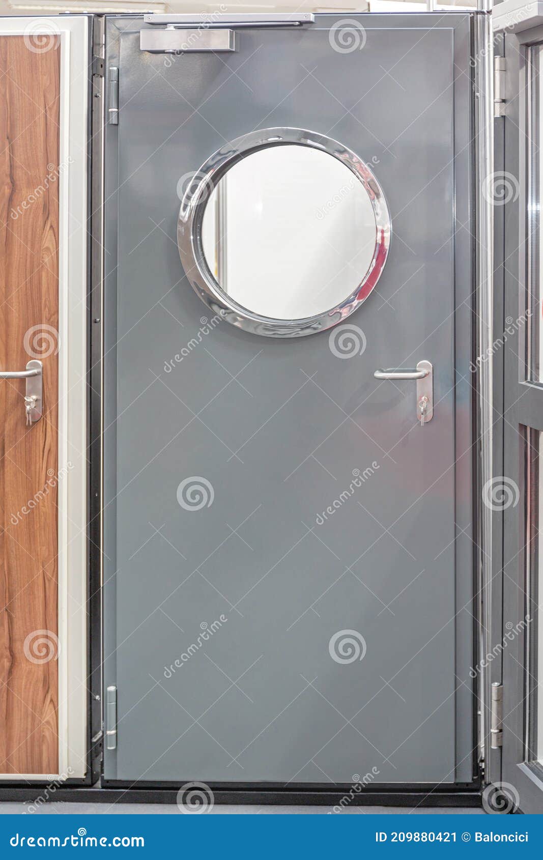 Round Window Door stock image. Image of closed, metal - 209880421