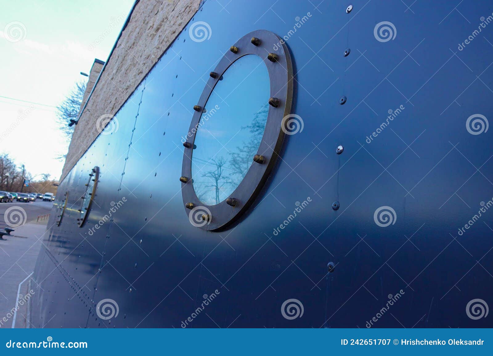 Round Window in the Form of a Ship`s Porthole Stock Image - Image of ...