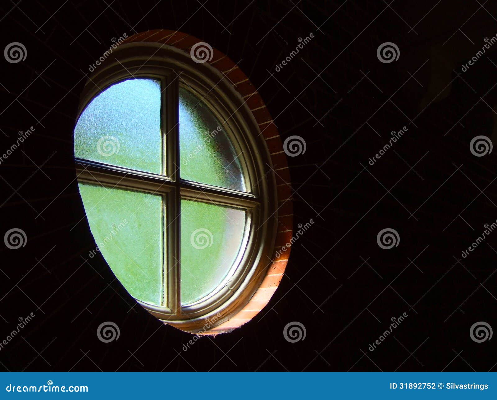 Round window perspective stock photo. Image of architecture - 31892752