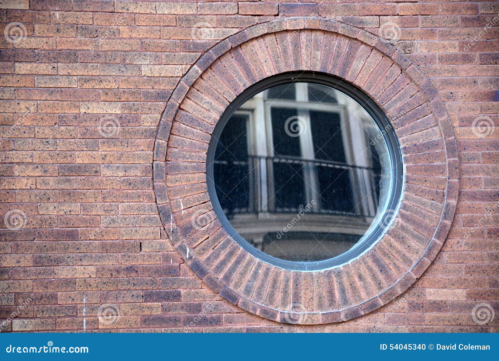 Old Round Window On Brick Wall Stock Image | CartoonDealer.com #107803063