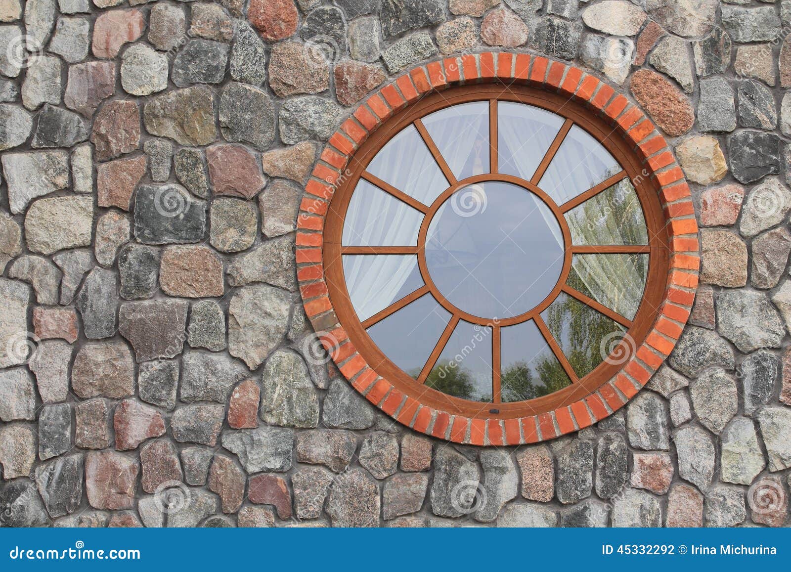 Round window on the right stock photo. Image of shape - 45332292
