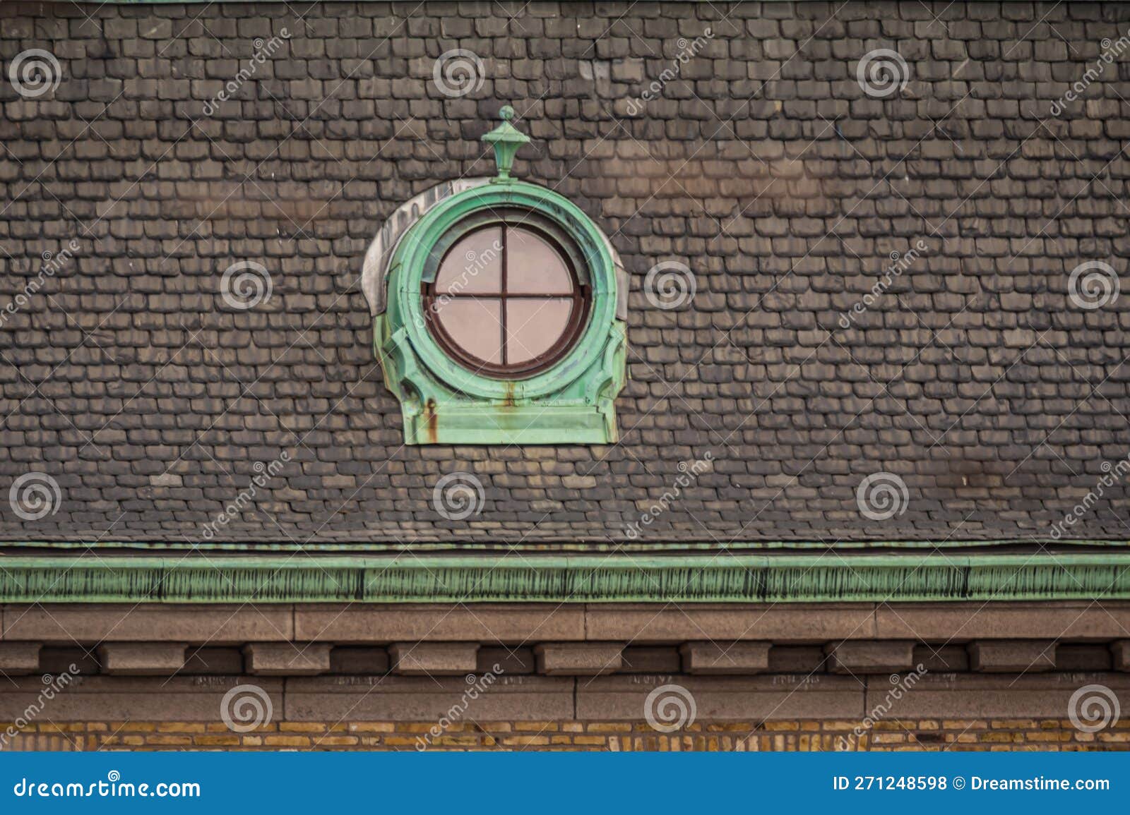 Round Window in the Roof of a Hotel... Stock Photo - Image of abstract ...