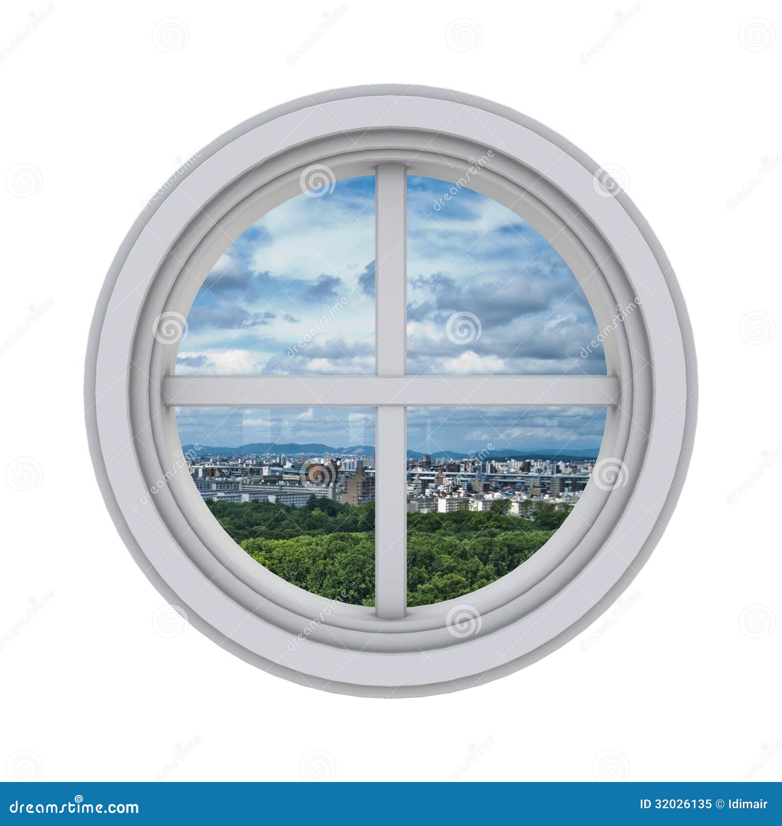 Round window stock illustration. Illustration of isolated - 32026135