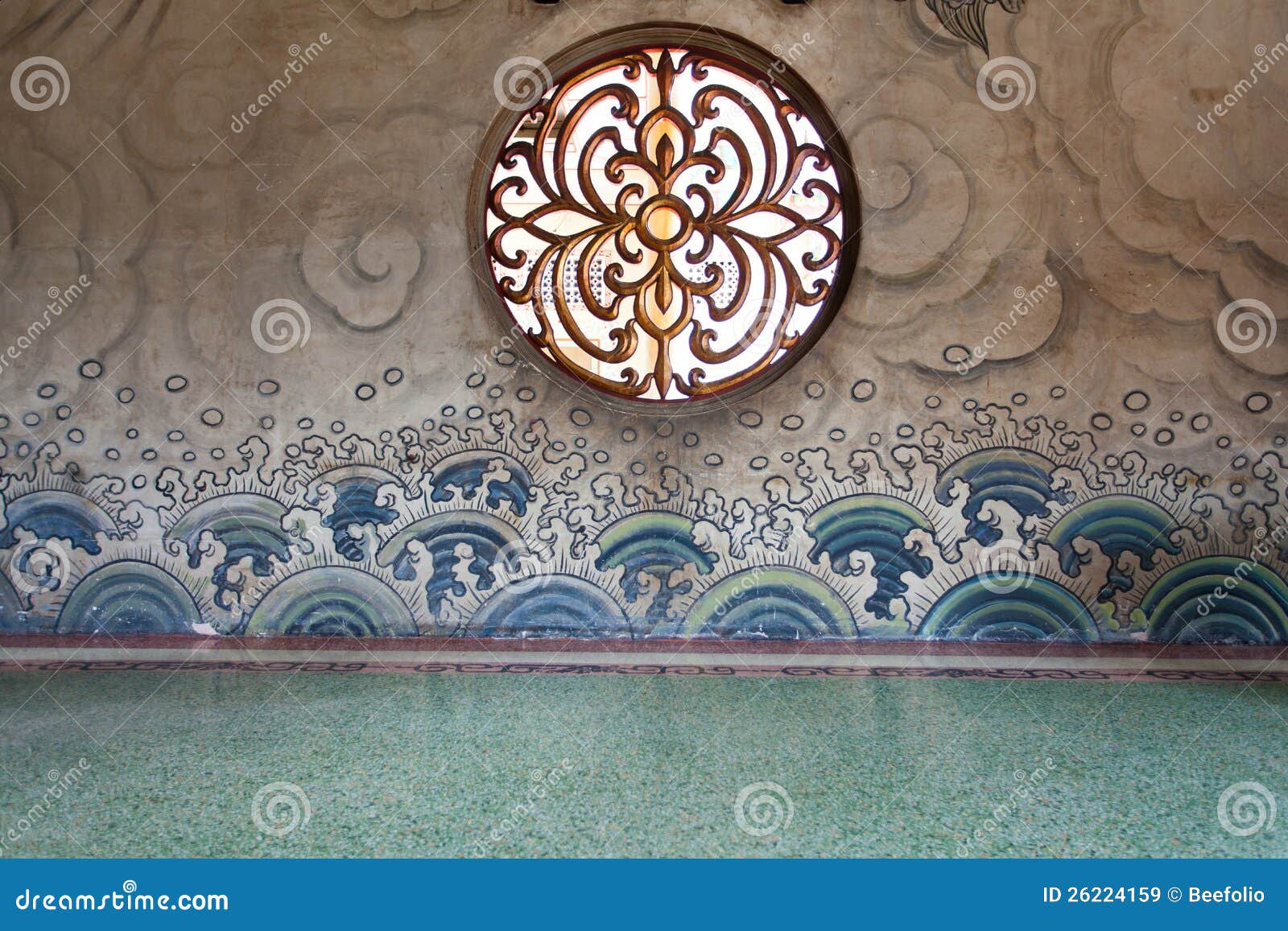 Round window on wall stock image. Image of aged, chinese - 26224159