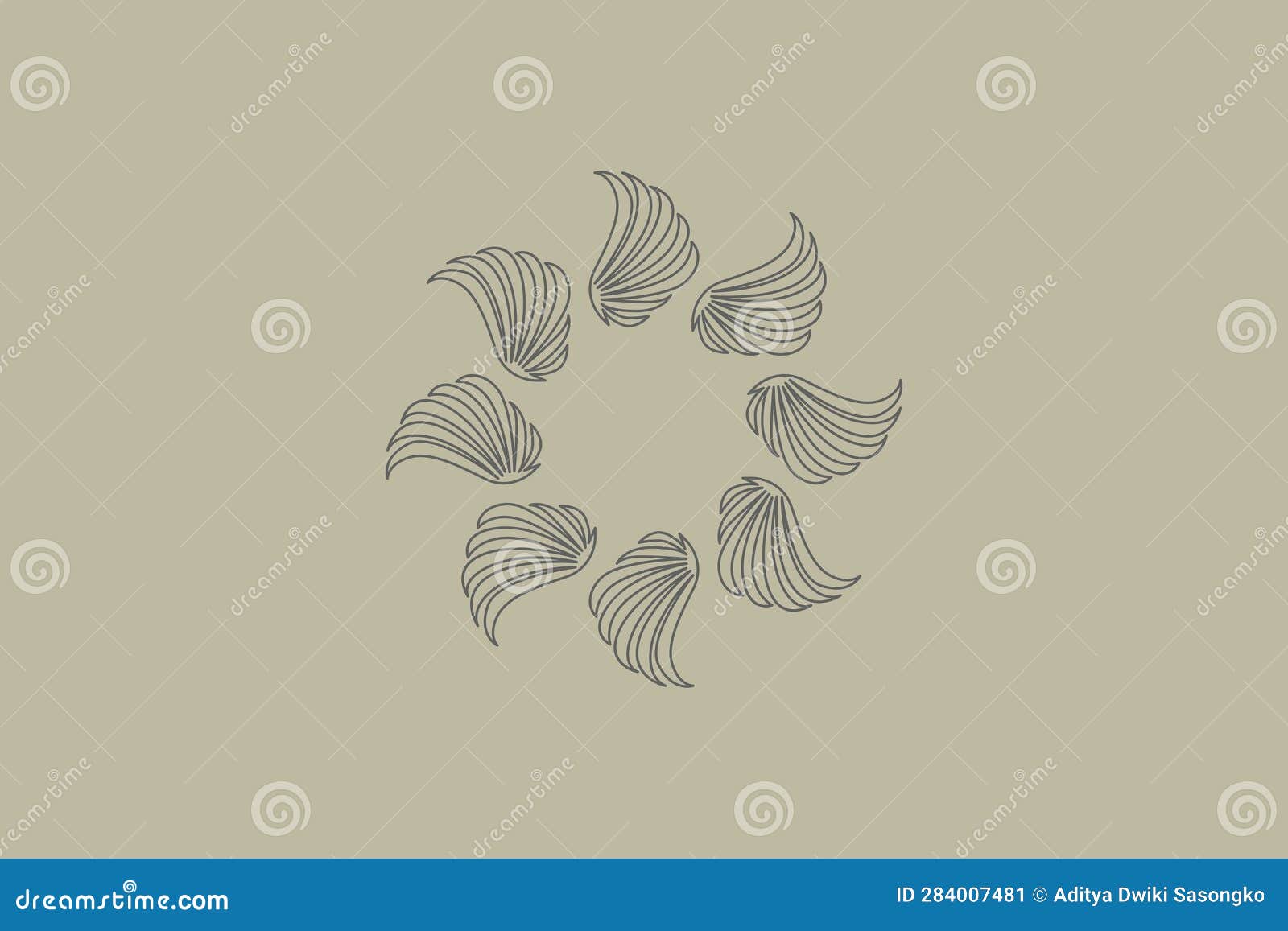 Round wings logo stock vector. Illustration of round - 284007481