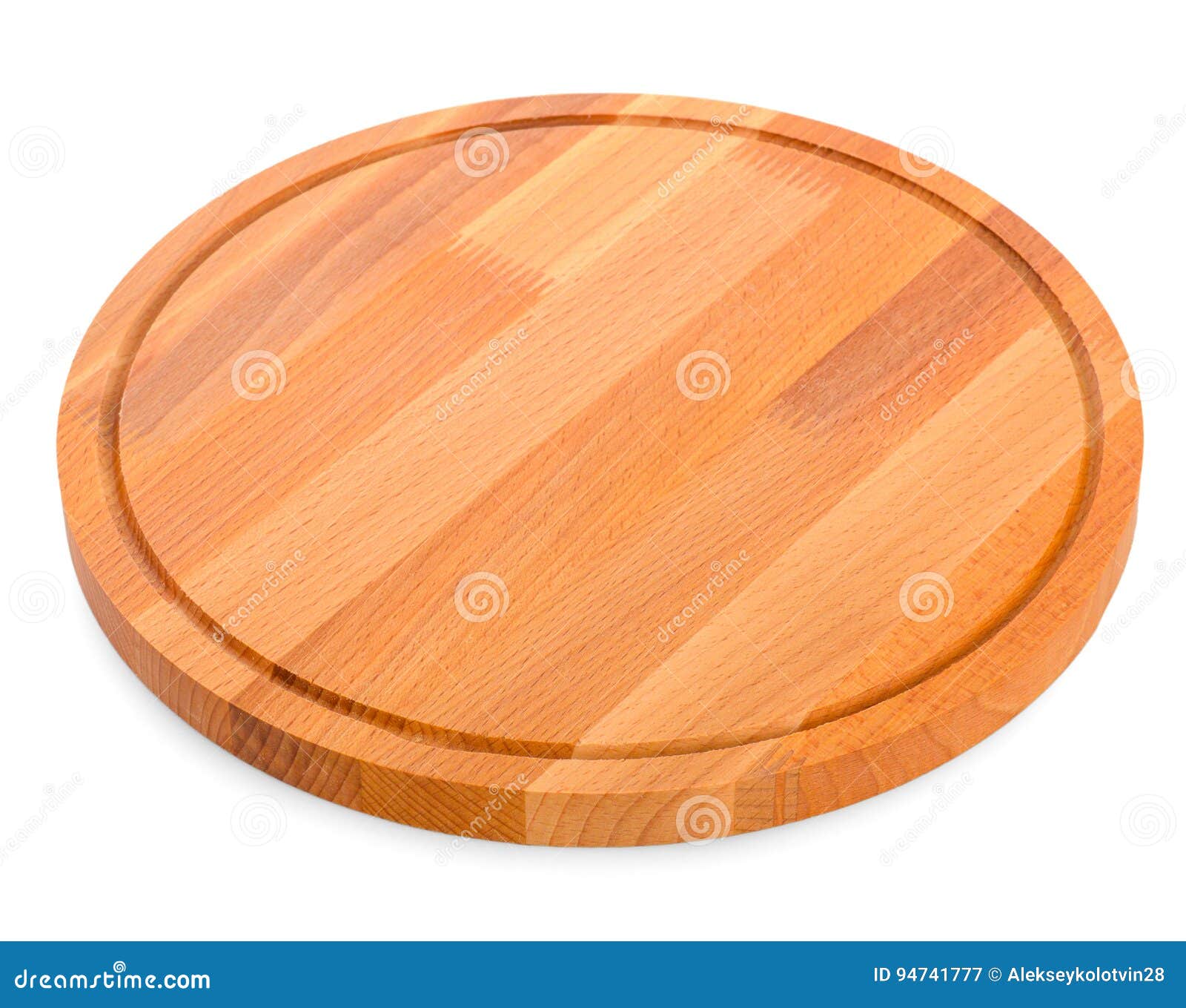 Round Wooden Cutting Board Isolated on White Background Stock Image ...