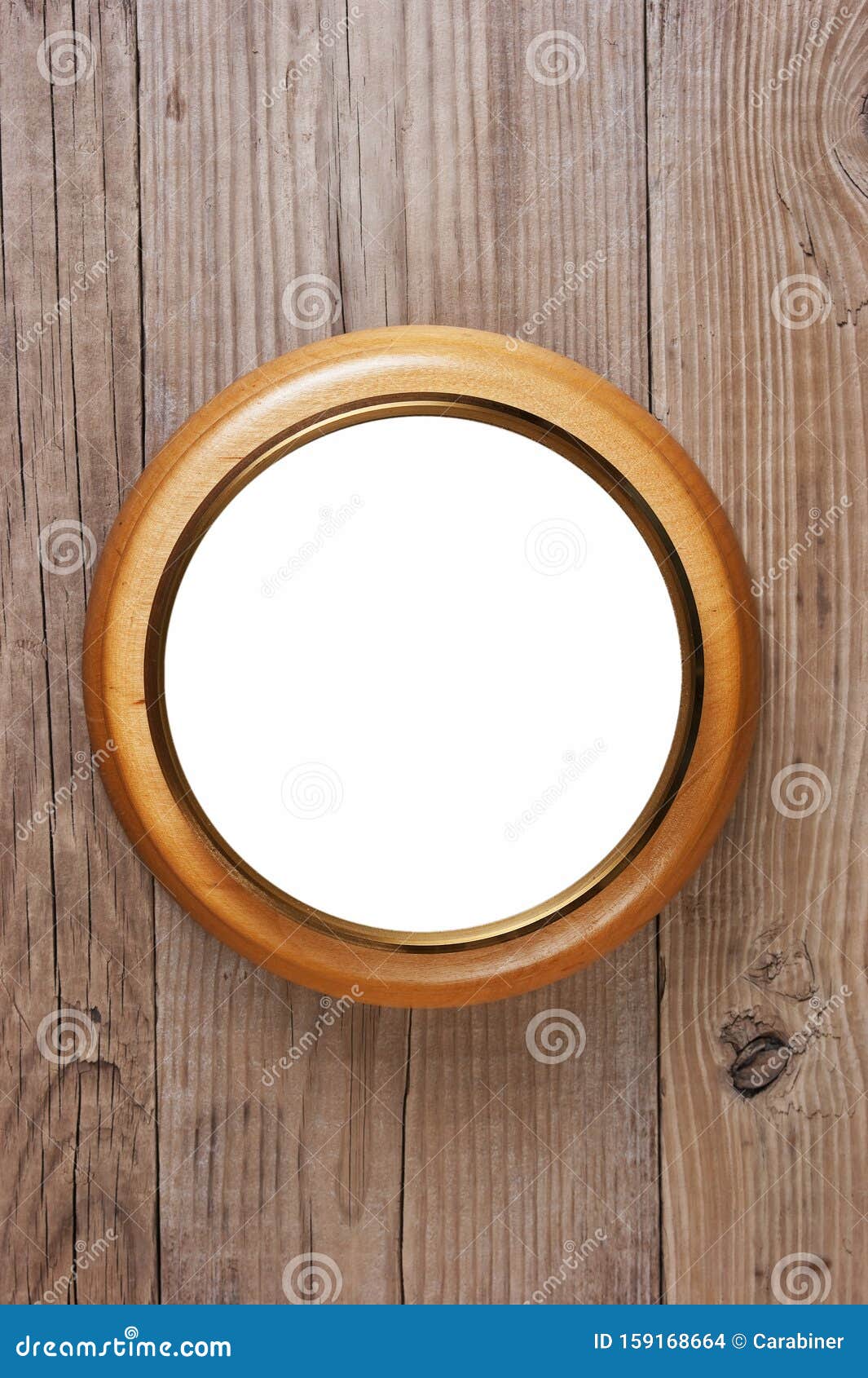 Round Wooden Frame on a Wooden Stock Photo - Image of grungy, grain ...