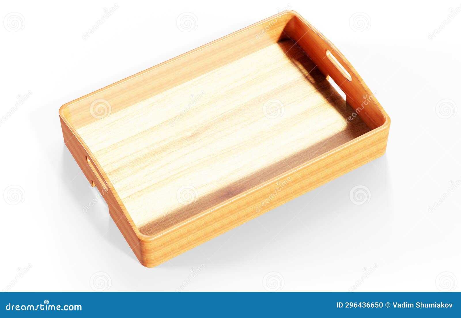 Round Wooden Pizza Board without Handle, Isolated on White Backg 3d ...