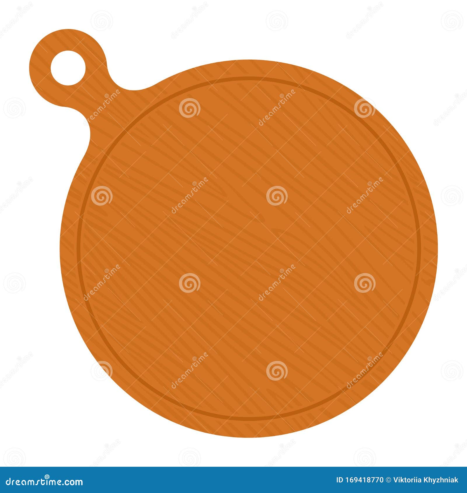 Round Wooden Pizza Board Vector Flat Isolated Stock Vector ...