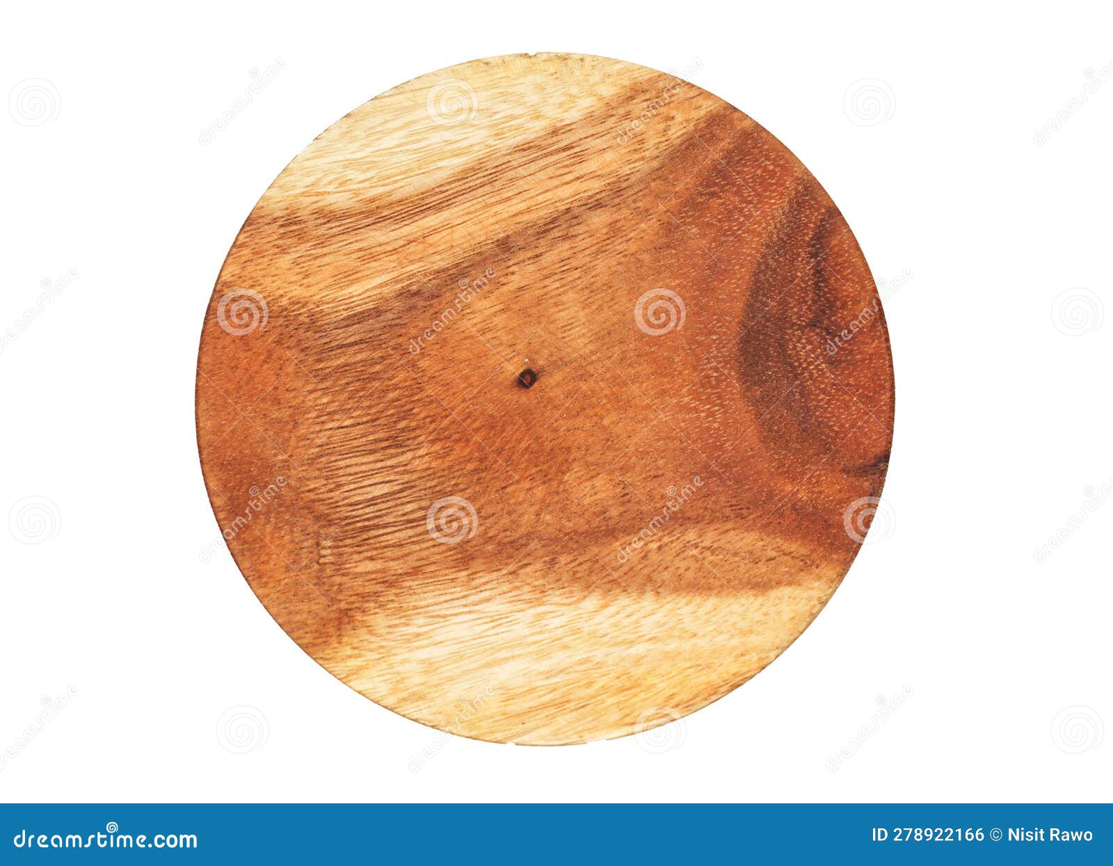 Round Wooden Plate on White Stock Photo - Image of dish, isolate: 278922166