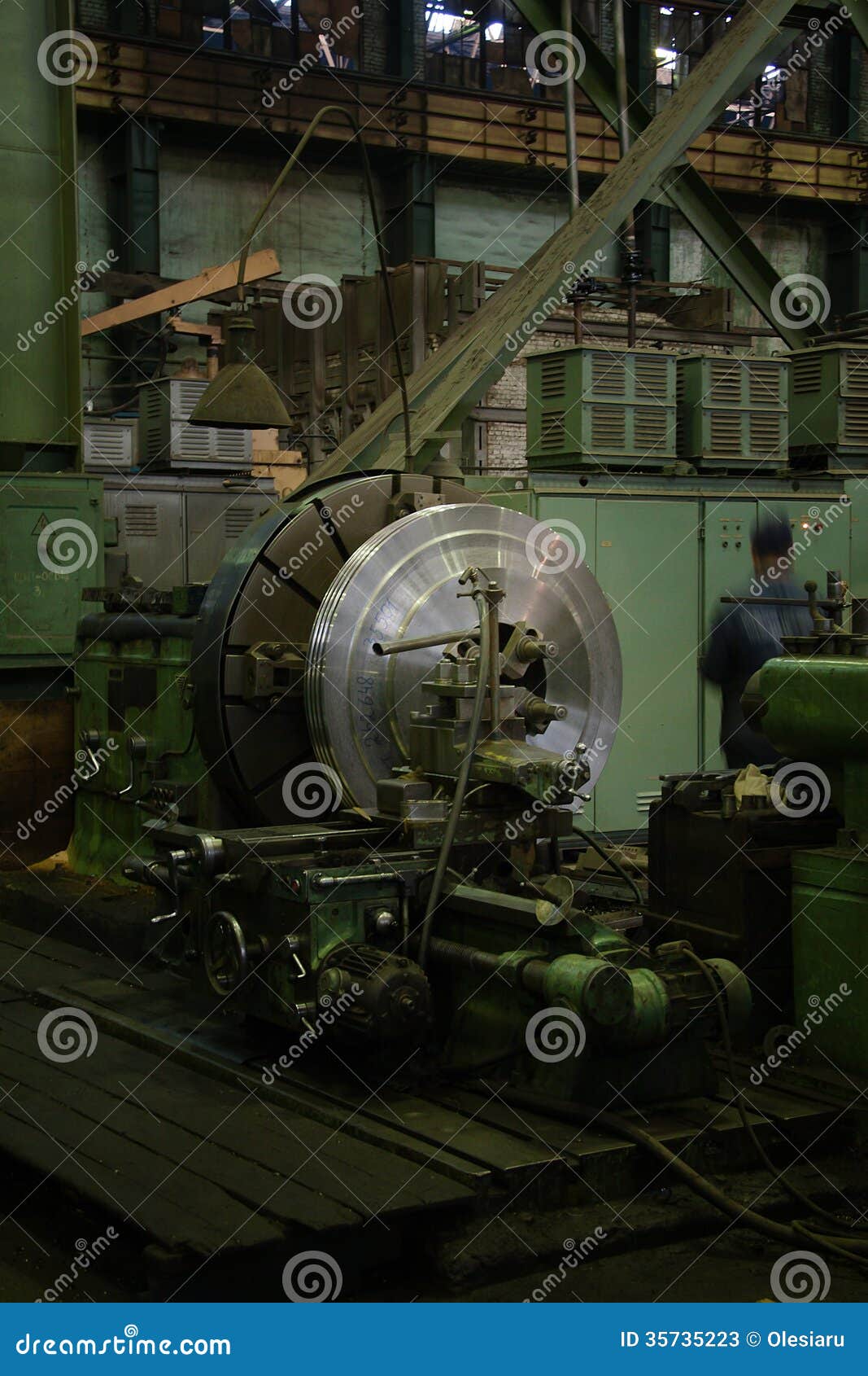Round Workpice on Machine-building Plant Stock Image - Image of massive ...