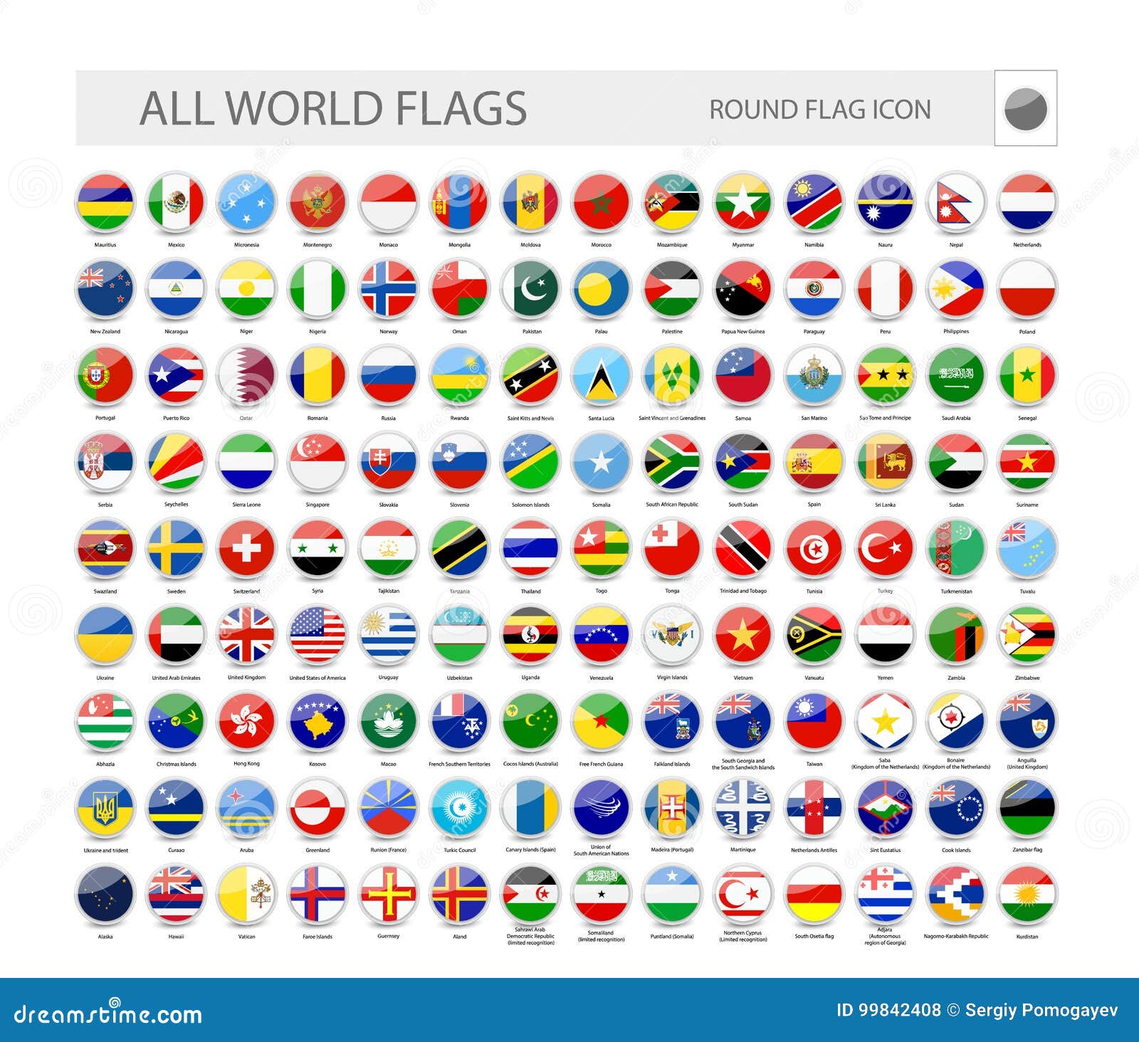Round World Flags Vector Collection Stock Vector - Illustration of ...