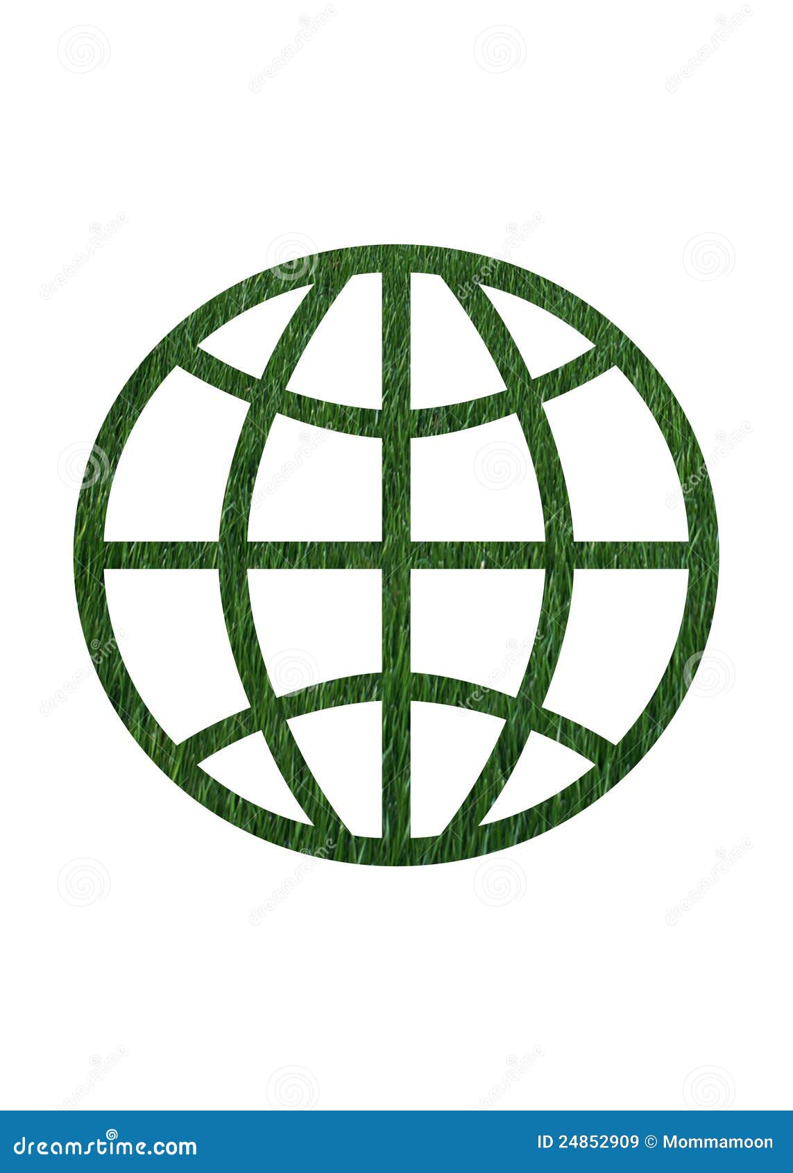 Round World Symbol in Grass Texture Stock Illustration - Illustration ...