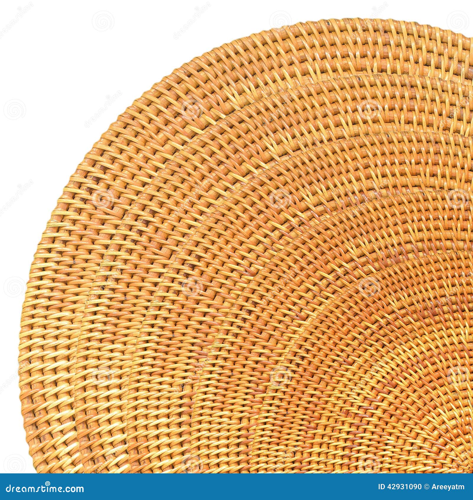 Round Woven Rattan Pattern. Stock Photo - Image of handmade, bamboo ...